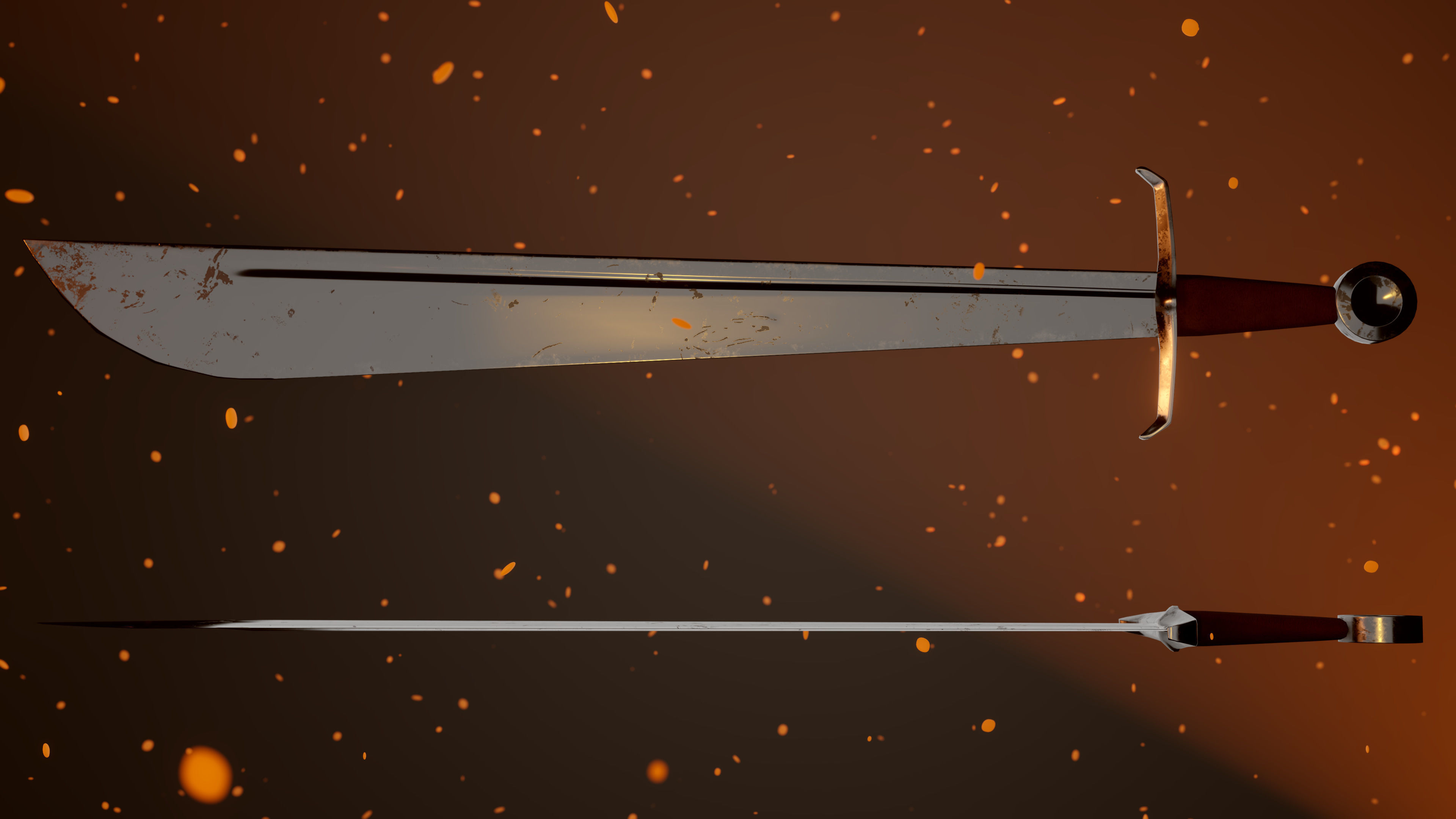 3D model Medieval falchion sword VR / AR / low-poly | CGTrader