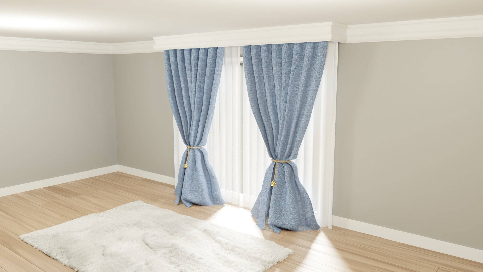 Curtains Classic - Interior design free 3D model | CGTrader