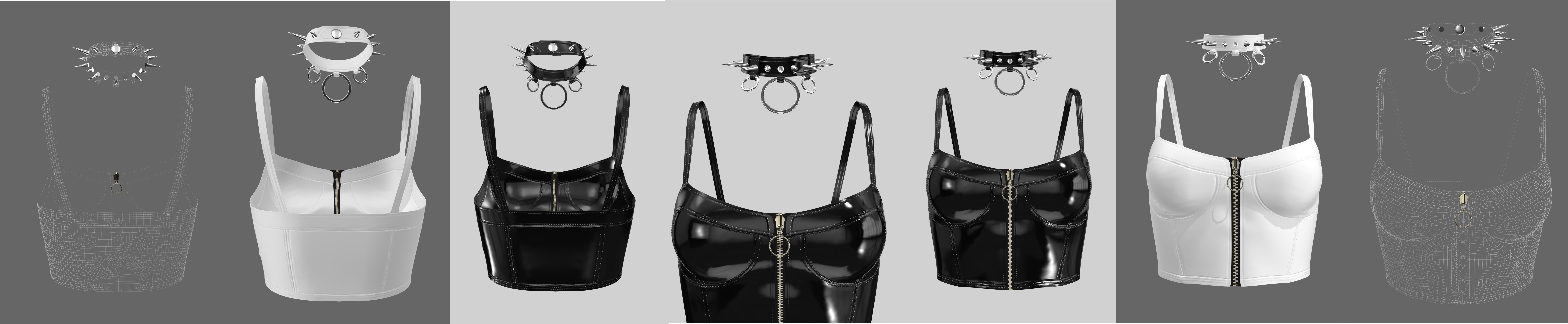 Punk Goth Outfit vol 1 Rebels Collection 3D model | CGTrader