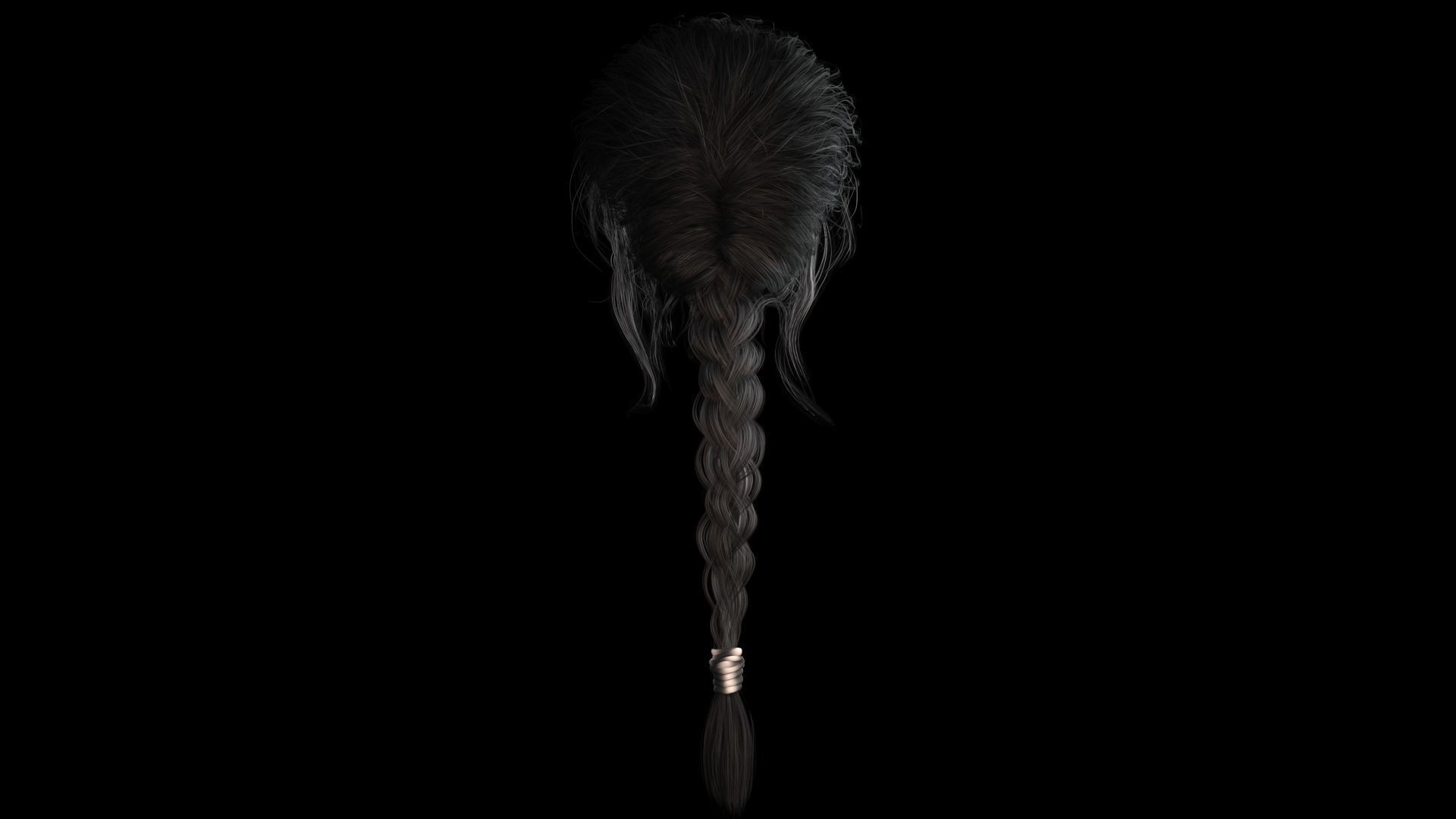 3D model Realistic Female hair braid VR / AR / low-poly | CGTrader
