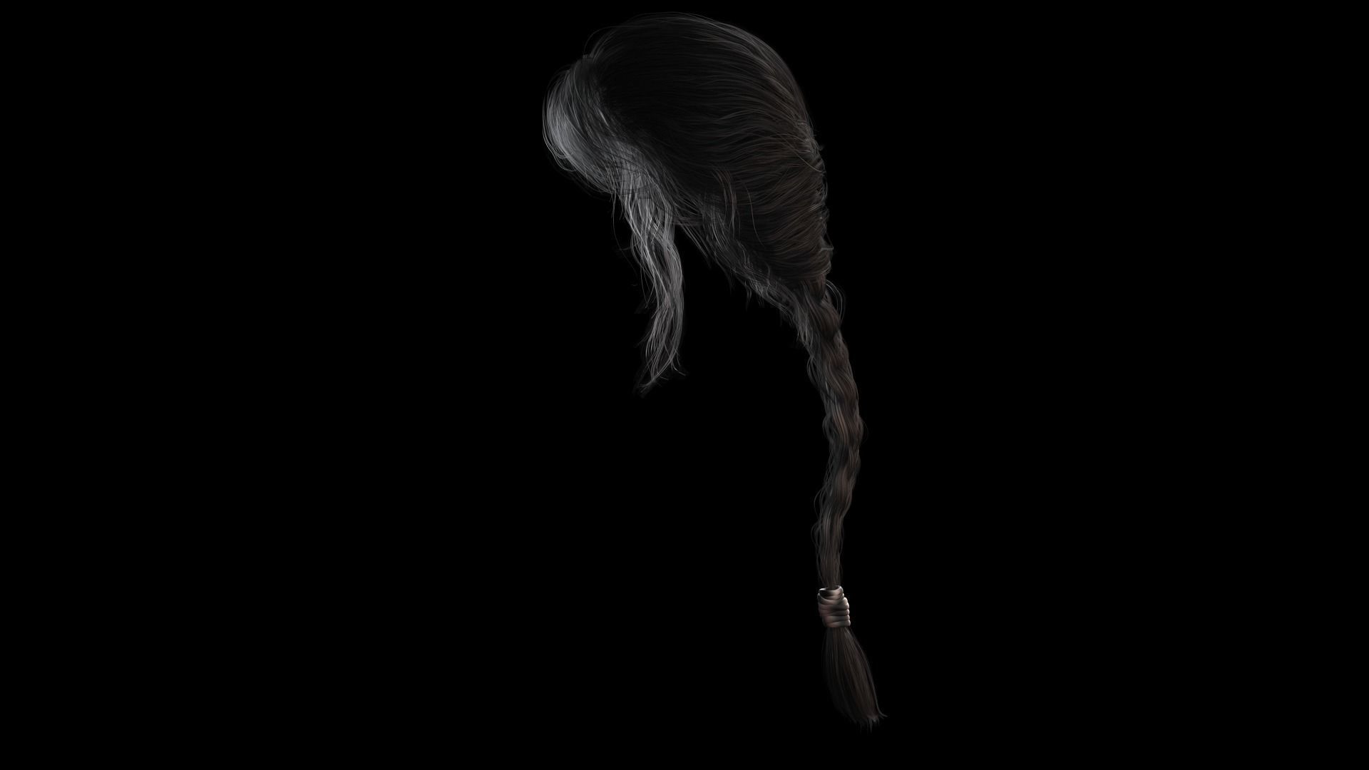 3D model Realistic Female hair braid VR / AR / low-poly | CGTrader