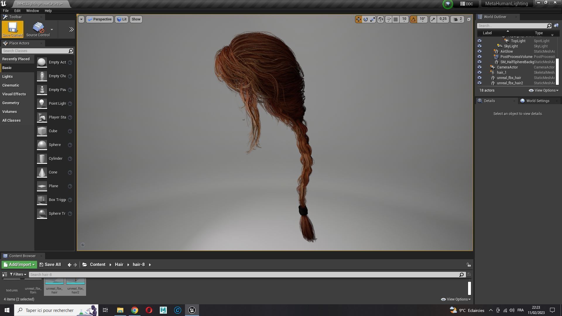 3D model Realistic Female hair braid VR / AR / low-poly | CGTrader