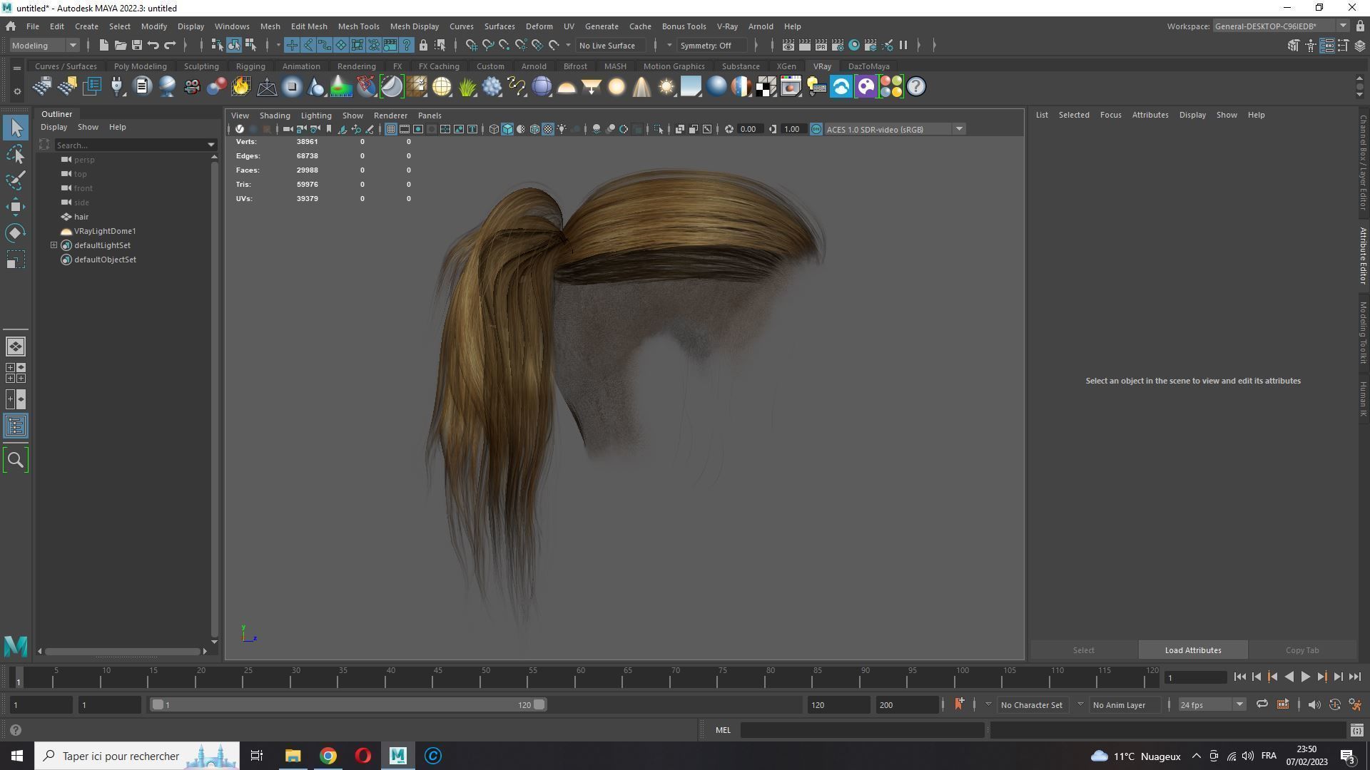 3D model Realistic Female hair tail VR / AR / low-poly | CGTrader