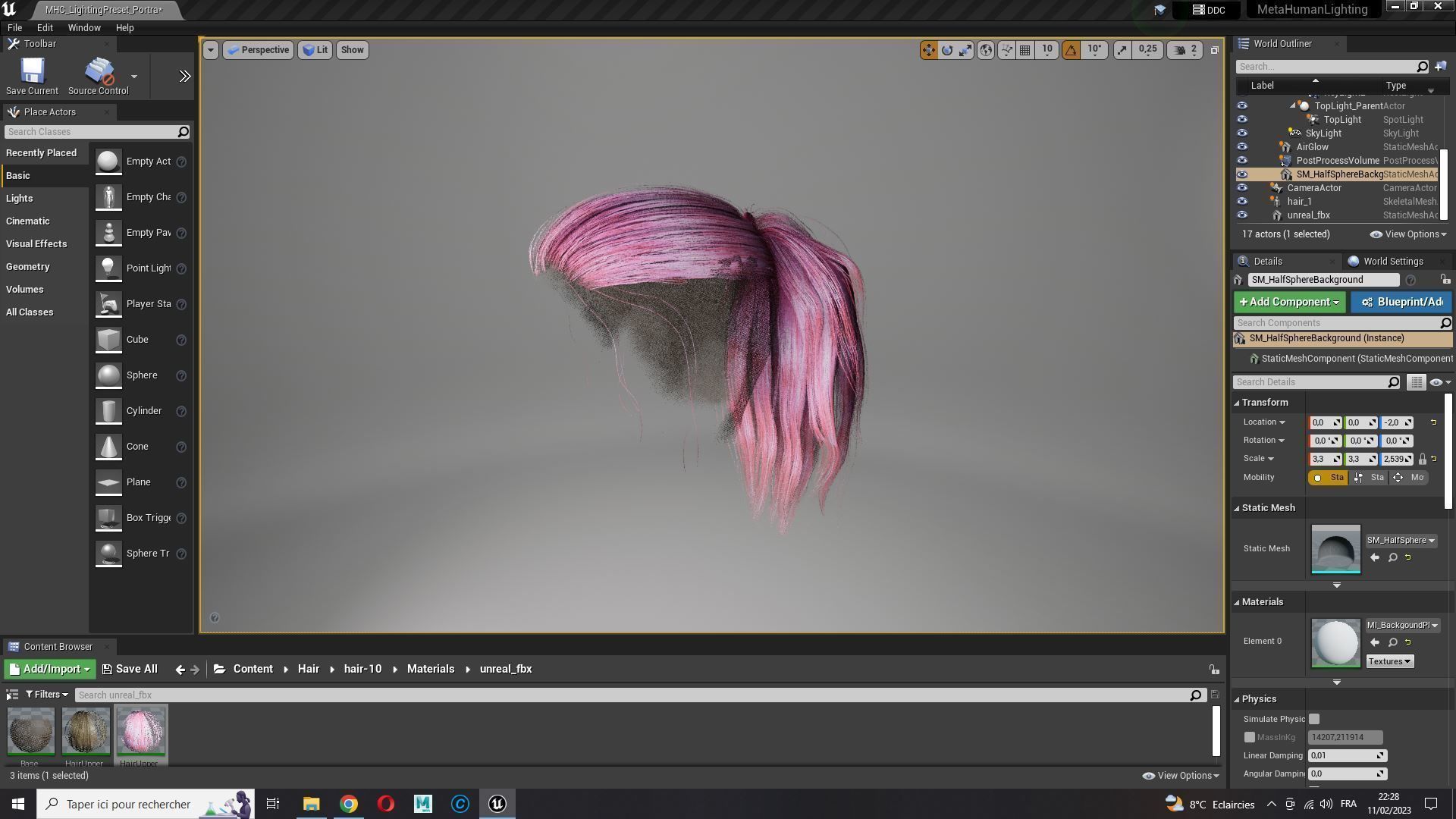 3D model Realistic Female hair tail VR / AR / low-poly | CGTrader
