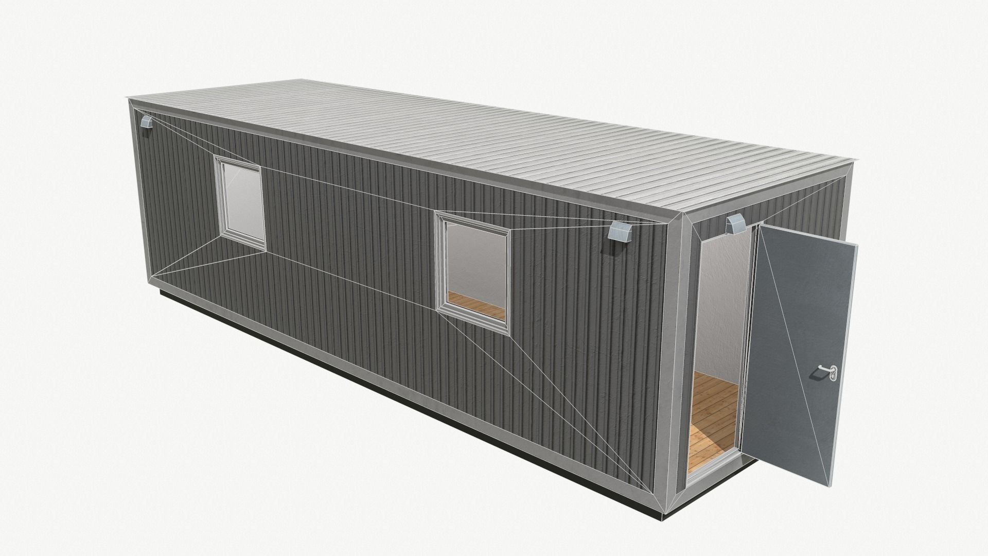 3D model container warehouse VR / AR / low-poly | CGTrader