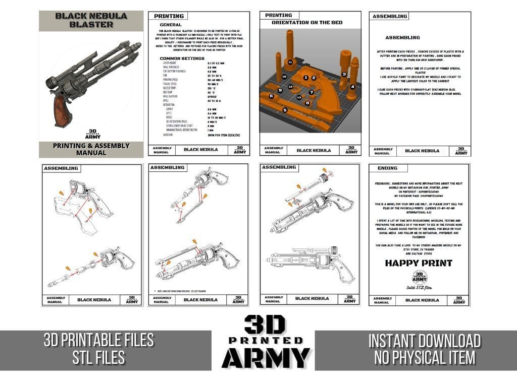 Black Nebula Heavy Blaster for cosplay 3D model 3D printable | CGTrader