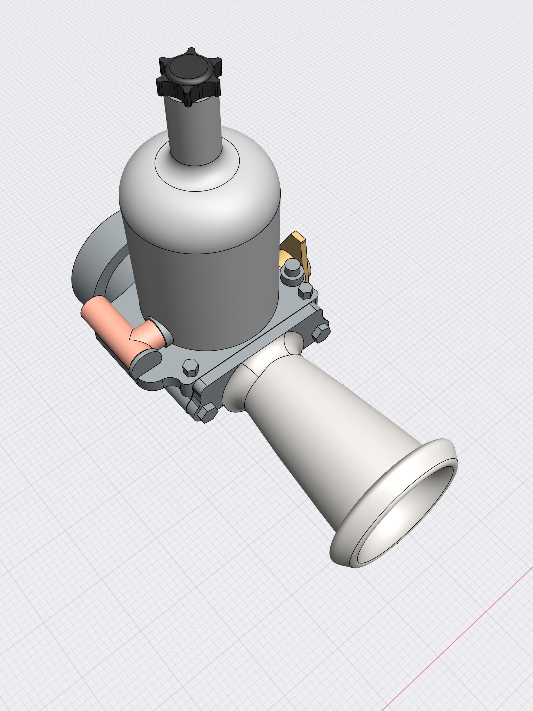 SU Carb with trumpet 3D model 3D printable | CGTrader