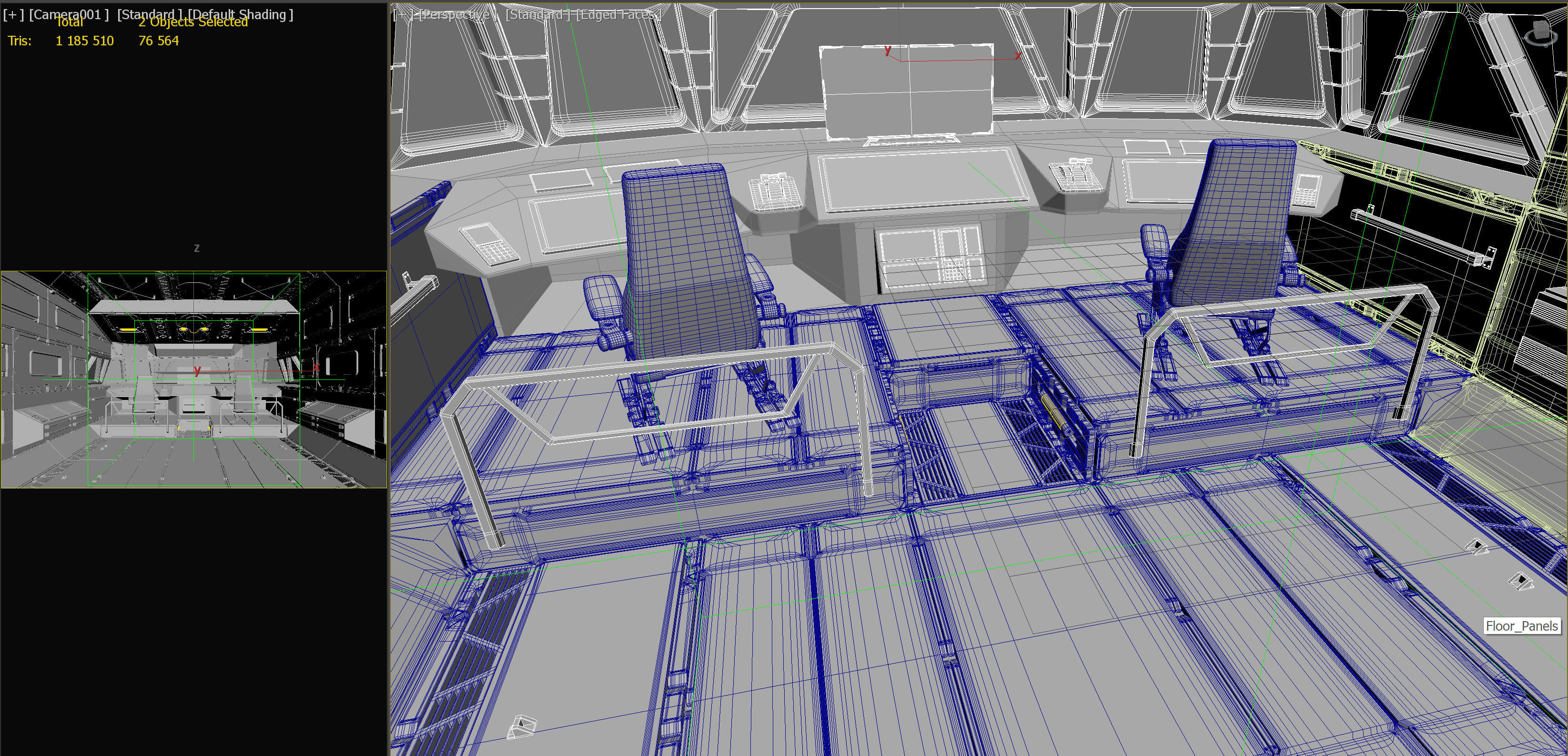Spaceship Interior 03 Pilot Cockpit PBR 3D model | CGTrader
