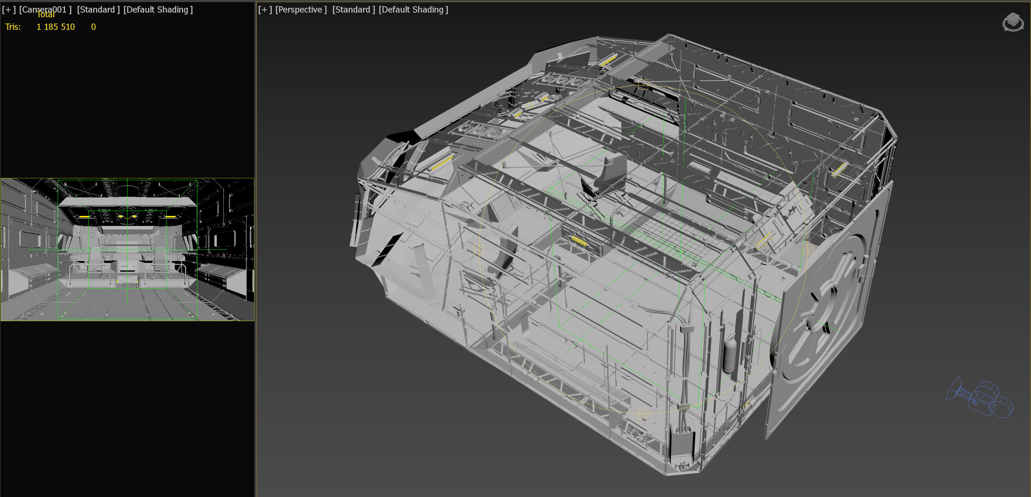 Spaceship Interior 03 Pilot Cockpit PBR 3D model | CGTrader