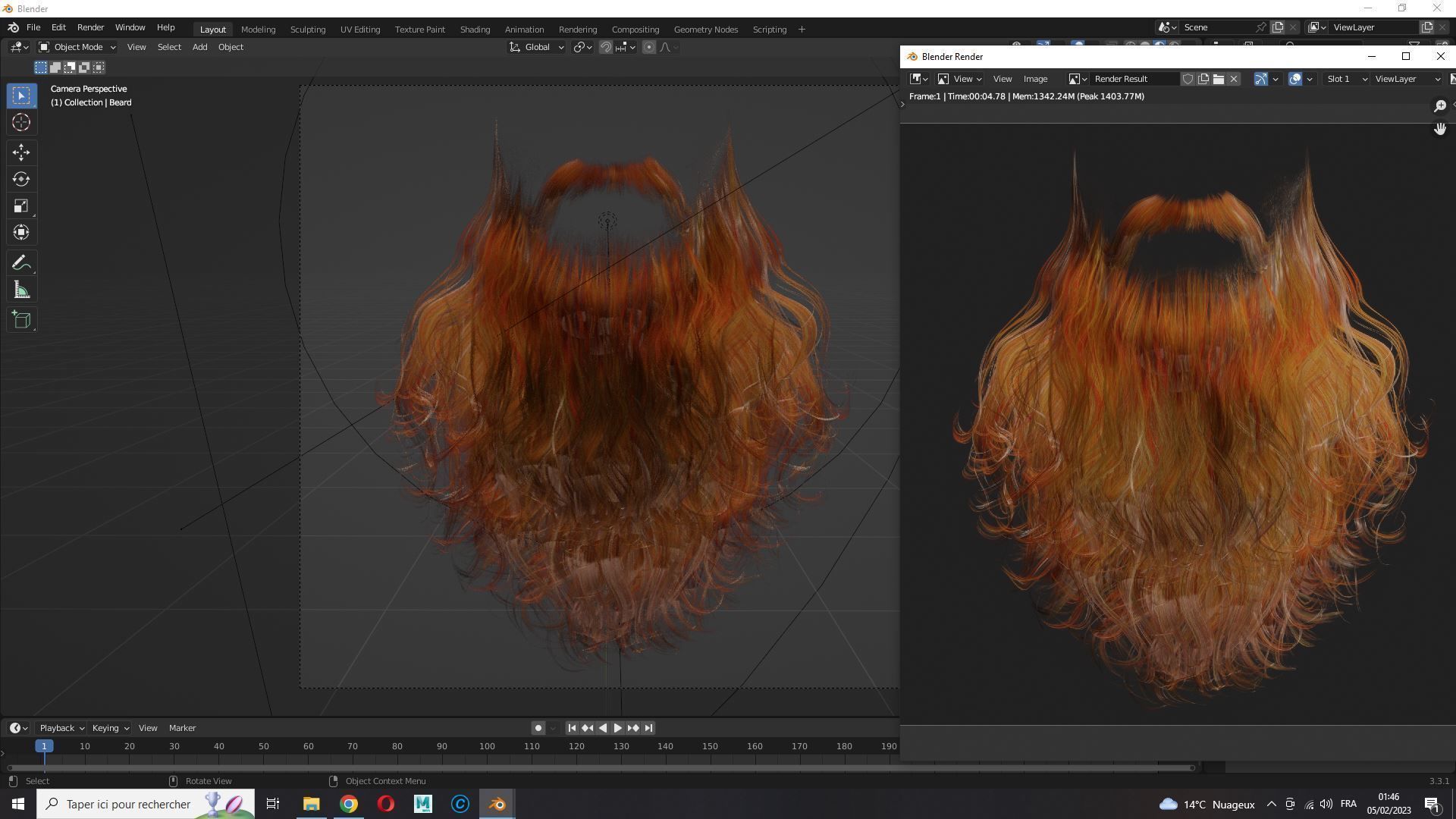 3D model Realistic Full Beard VR / AR / low-poly | CGTrader