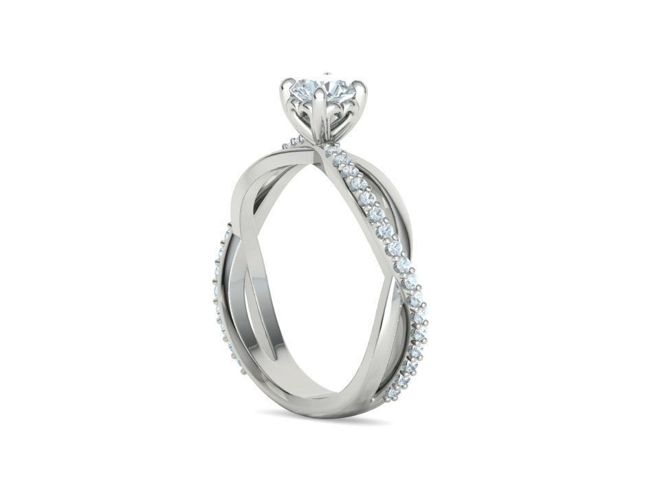 Sofia Infinity Engagement ring Half Carat Stone Endless Love 3D model 3D printable | CGTrader