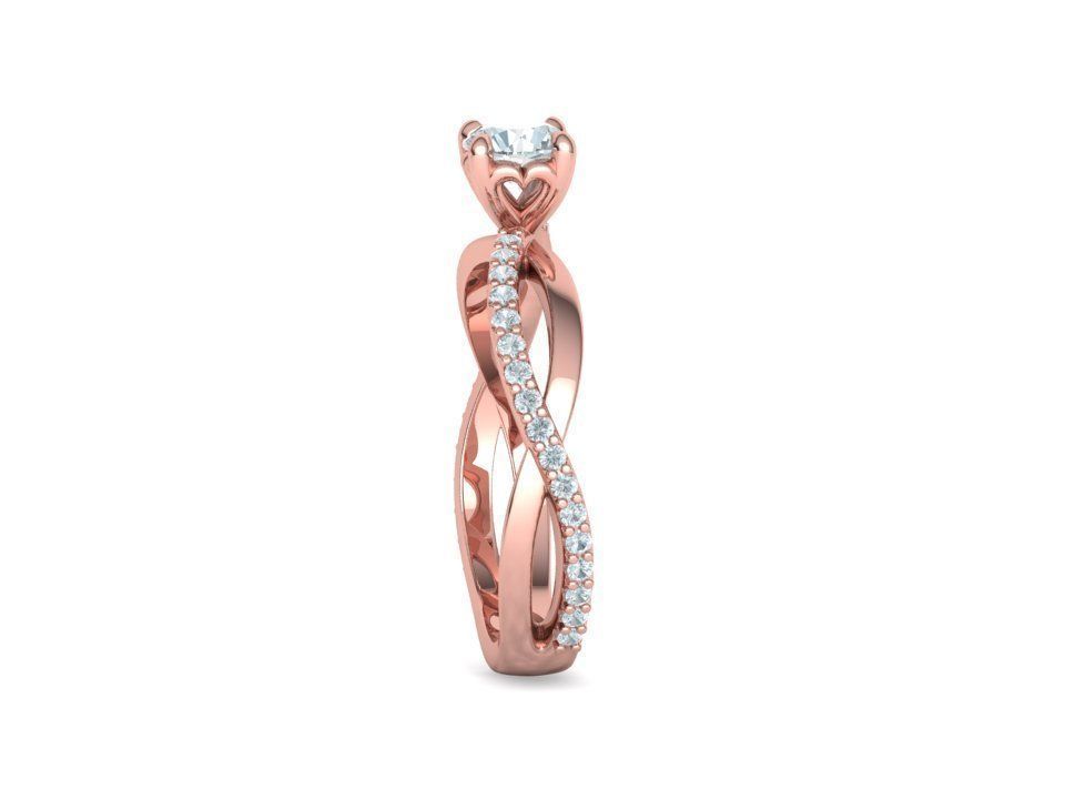 Sofia Infinity Engagement ring Half Carat Stone Endless Love 3D model 3D printable | CGTrader