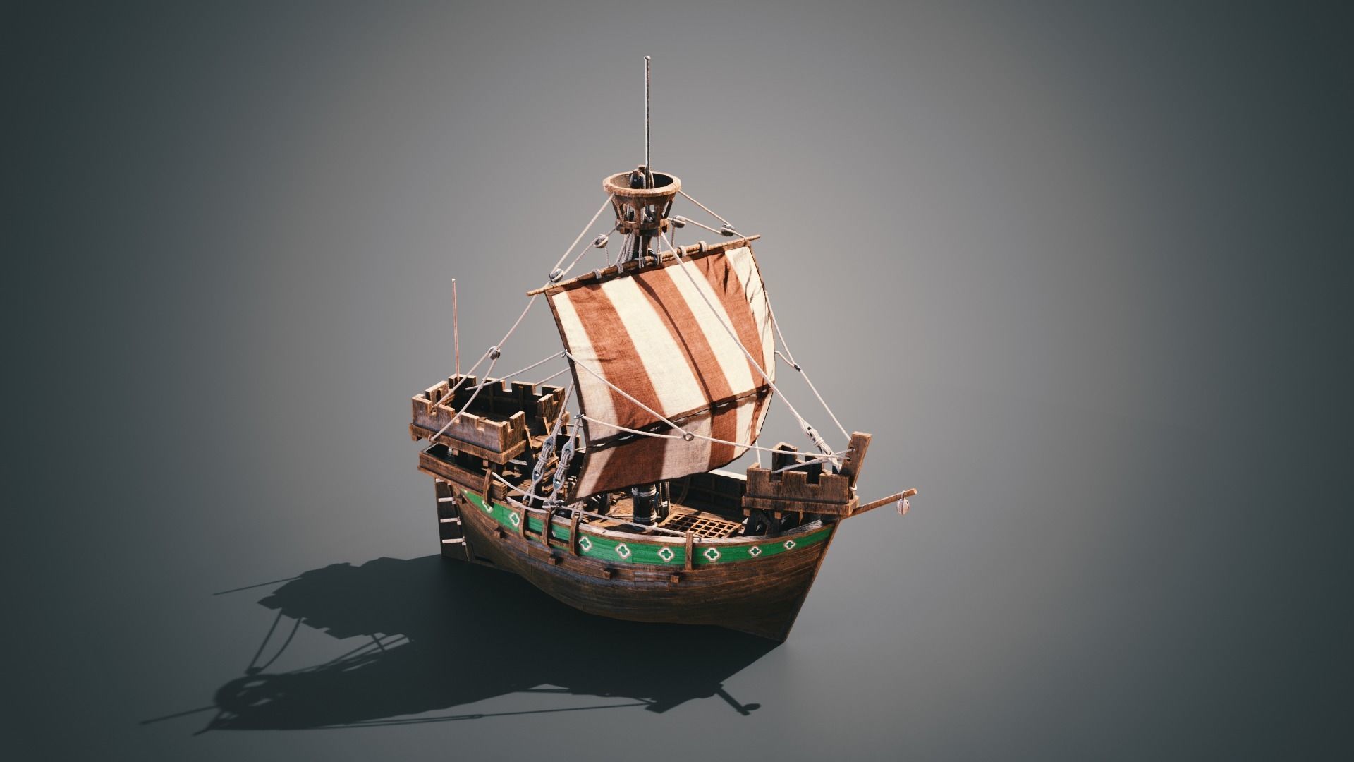 3D model Cog ship VR / AR / low-poly | CGTrader