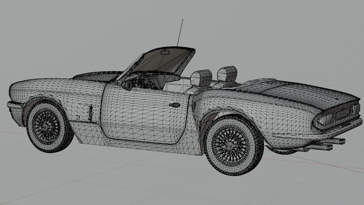 SpitFire 3D Rigged Car Full Auto Rig Fully customizable 3D model rigged ...