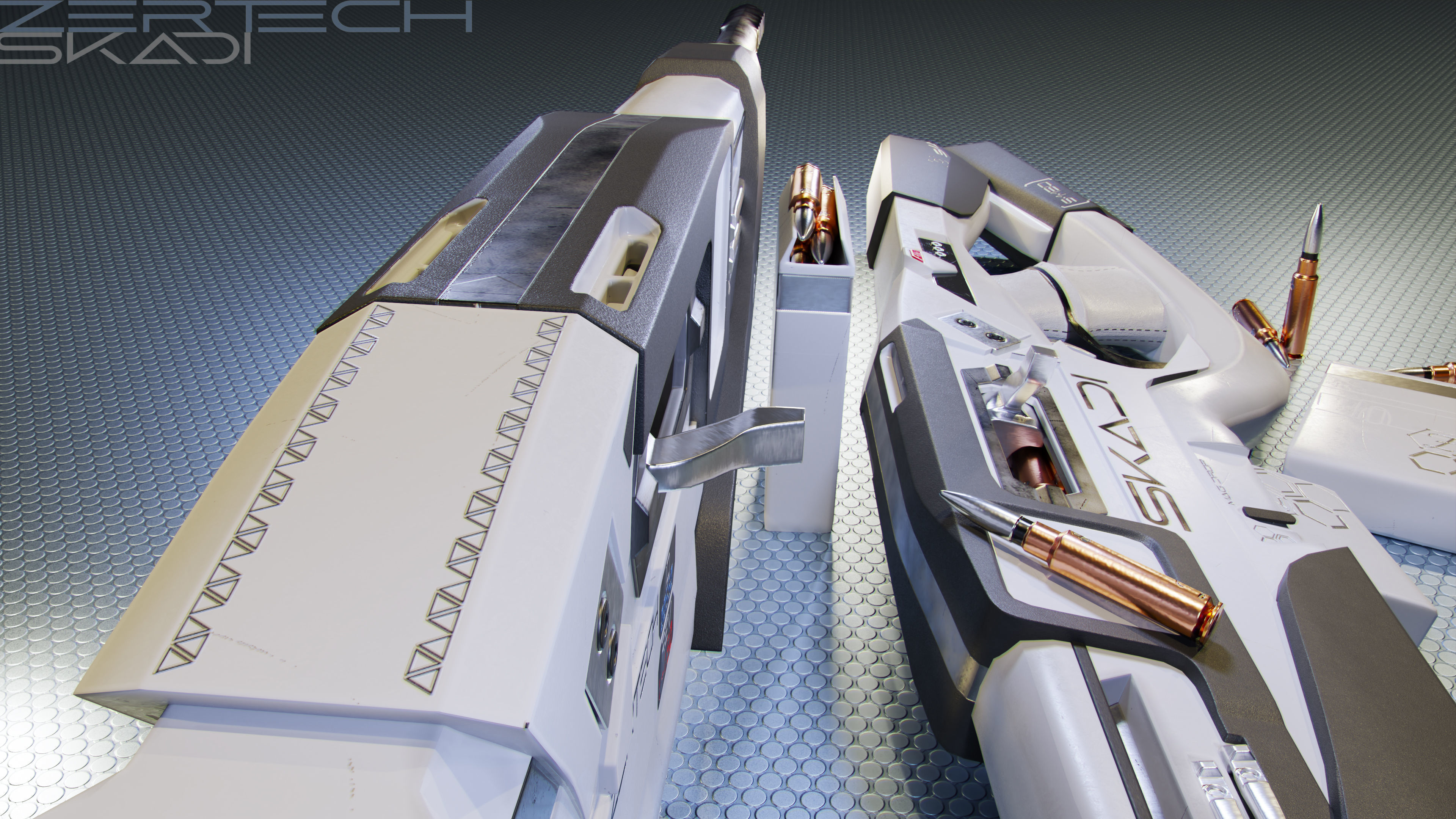 3D model ZerTech SKADI the future rifle gun VR / AR / low-poly | CGTrader