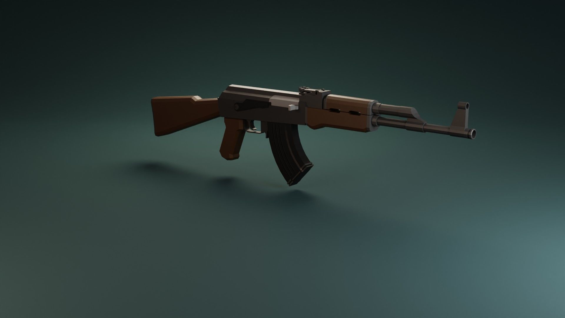 Low-Poly Ak-47 weapon free VR / AR / low-poly 3D model | CGTrader