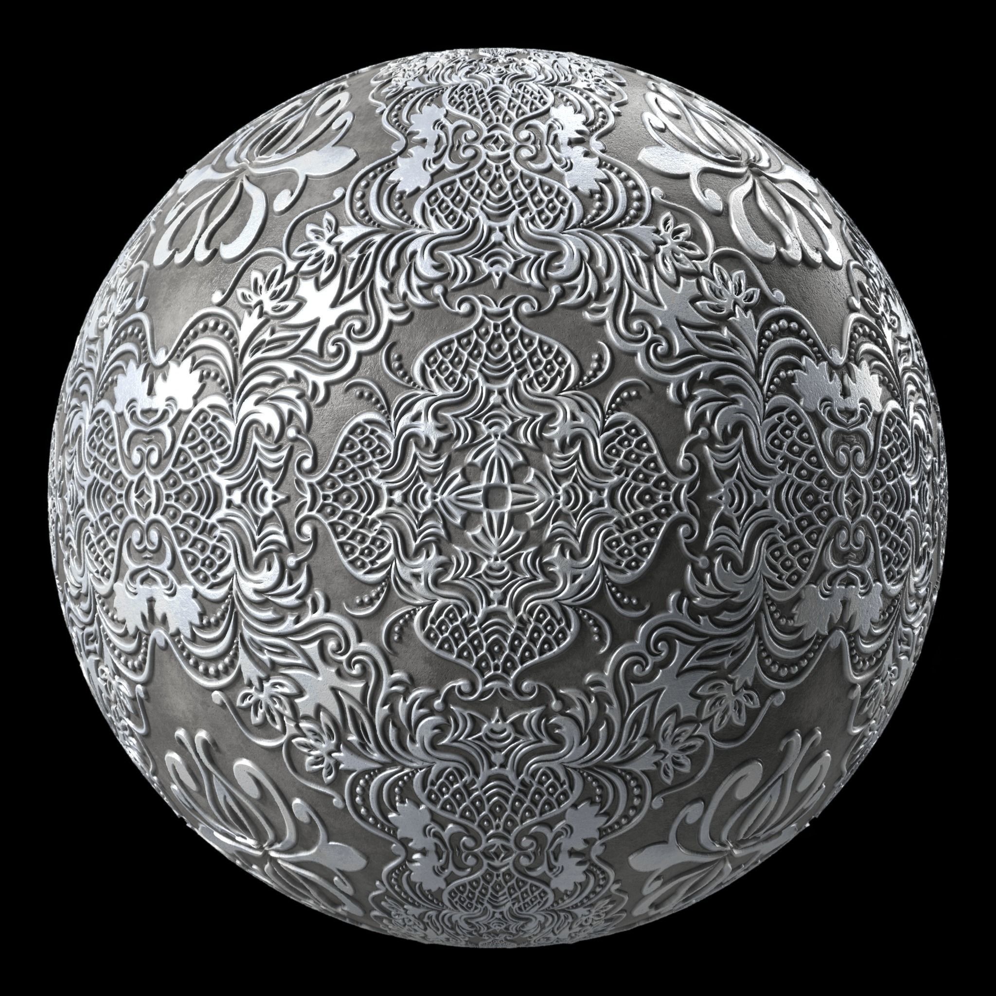 3D model Plaster Materials 7- Ornament Plaster Pbr 4k seamless Sbsar VR ...