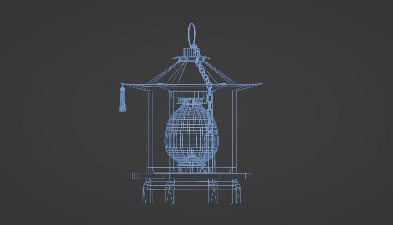 Old stylized asian lantern free VR / AR / low-poly 3D model | CGTrader