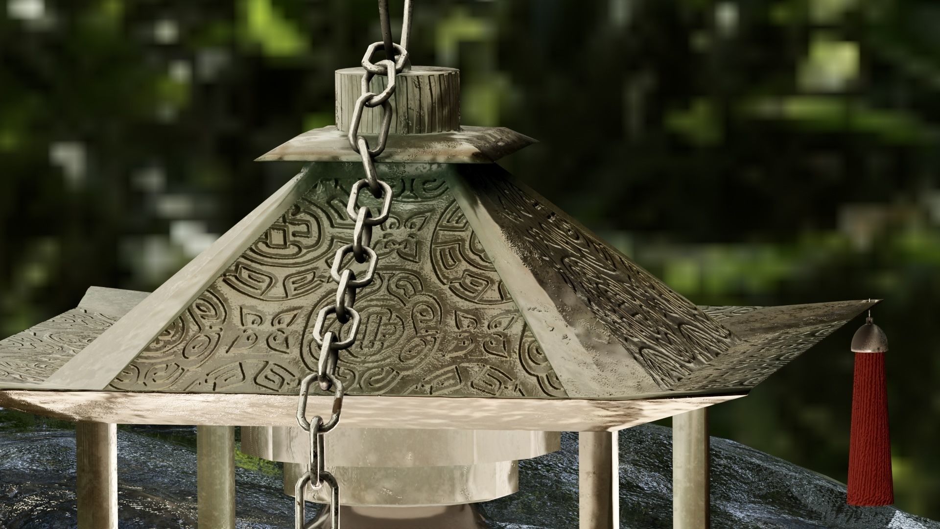 Old stylized asian lantern free VR / AR / low-poly 3D model | CGTrader