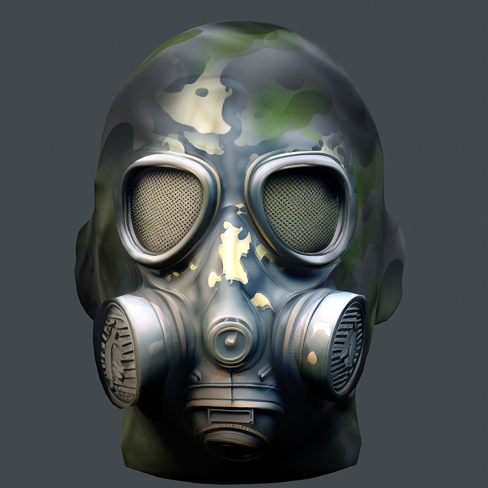 3D model helmet Gas mask 3d model military combat Low-poly VR / AR ...