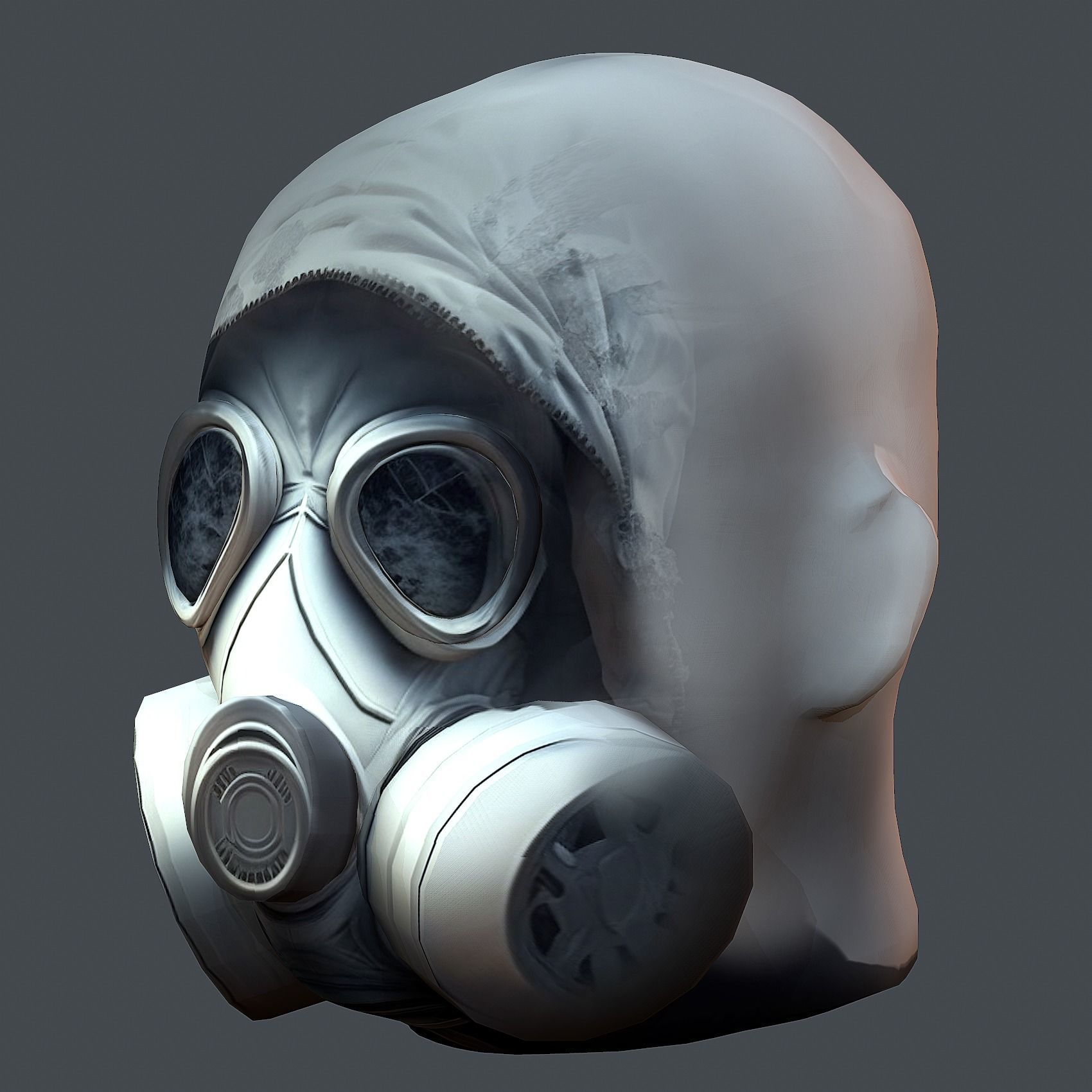 3D model helmet Gas mask 3d model military combat Low-poly VR / AR ...