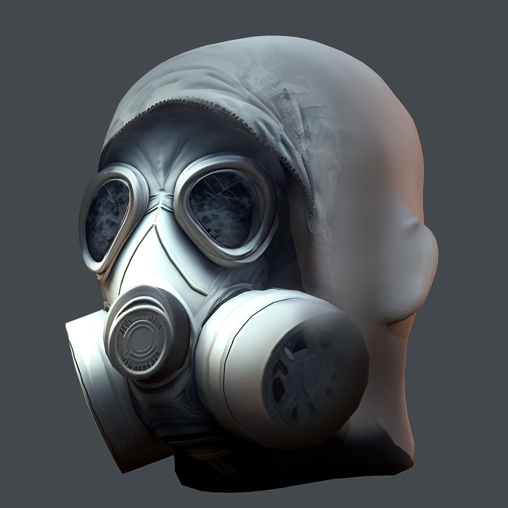 3D model helmet Gas mask 3d model military combat Low-poly VR / AR ...