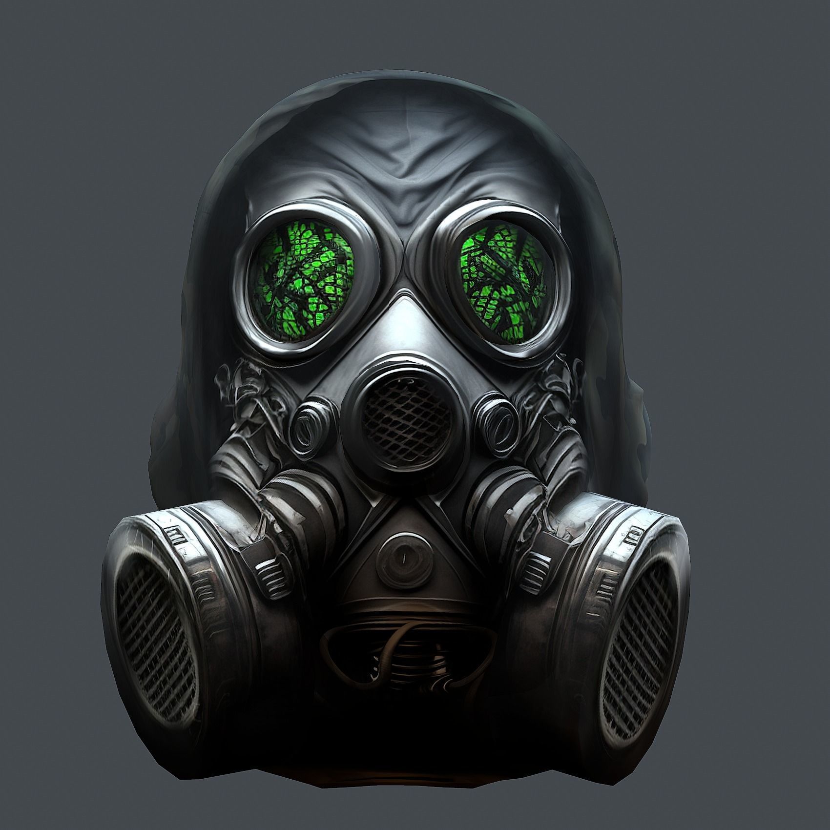 3D model Gas mask helmet 3d model military combat Low-poly VR / AR ...