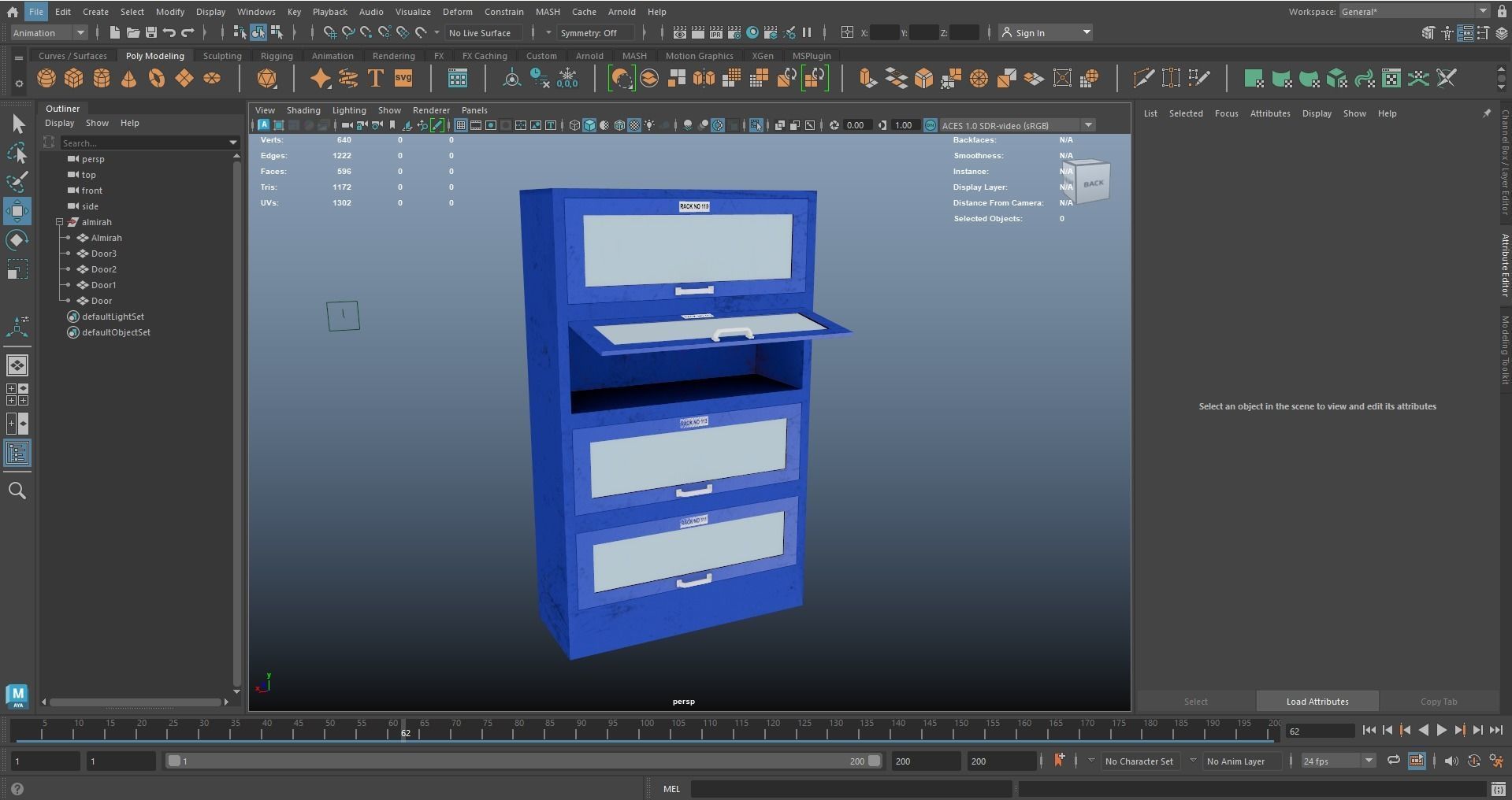 3D model Industrial Almirah Animated AR VR Lowpoly PBR VR / AR / low ...