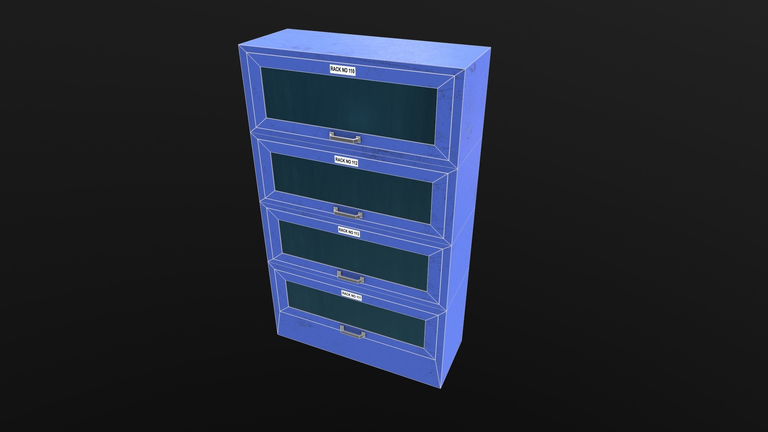 3D model Industrial Almirah Animated AR VR Lowpoly PBR VR / AR / low ...