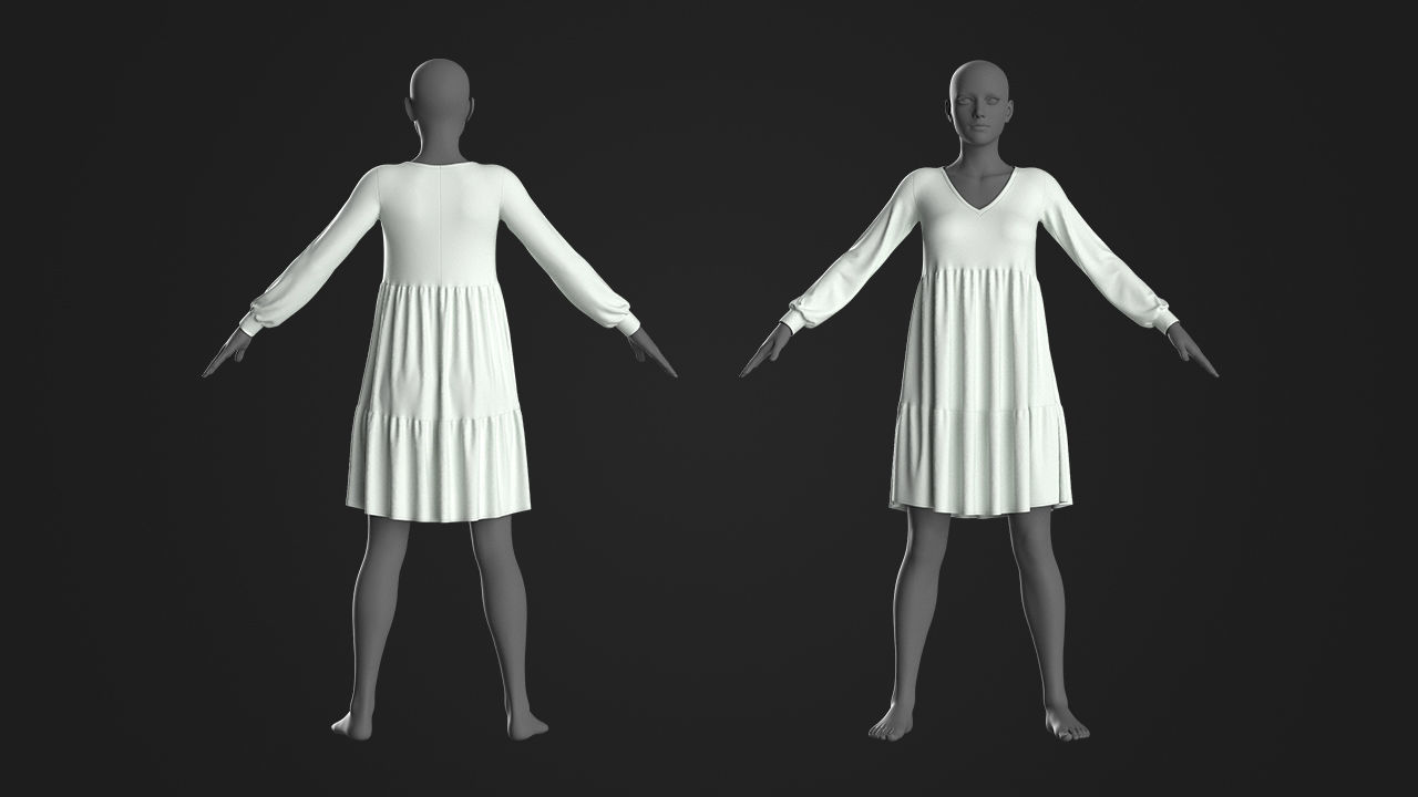 10 Basic Women Dress - Vol02 3D model | CGTrader