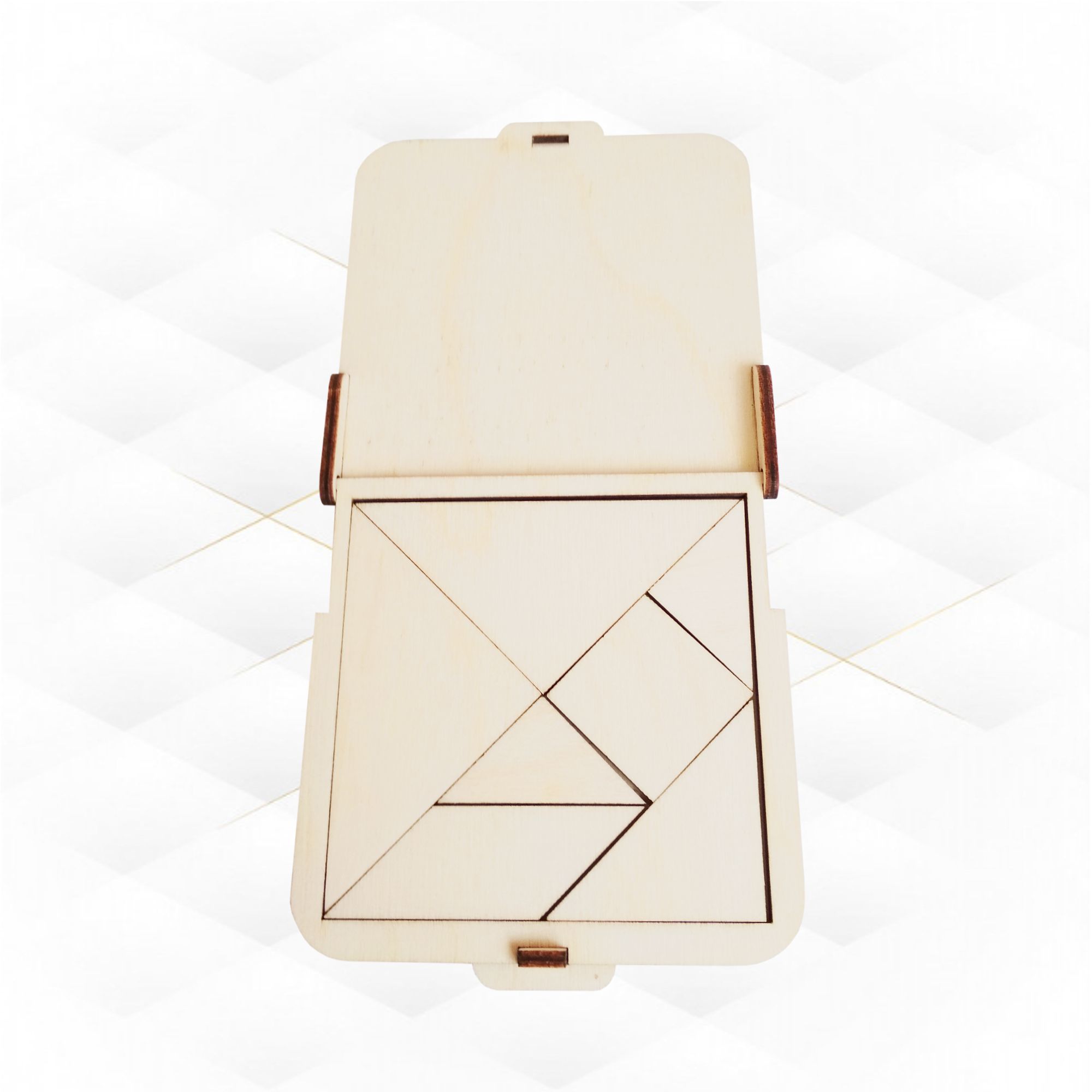 Tangram pocket game laser cut plan Ready cut puzzles drawing 3D model ...