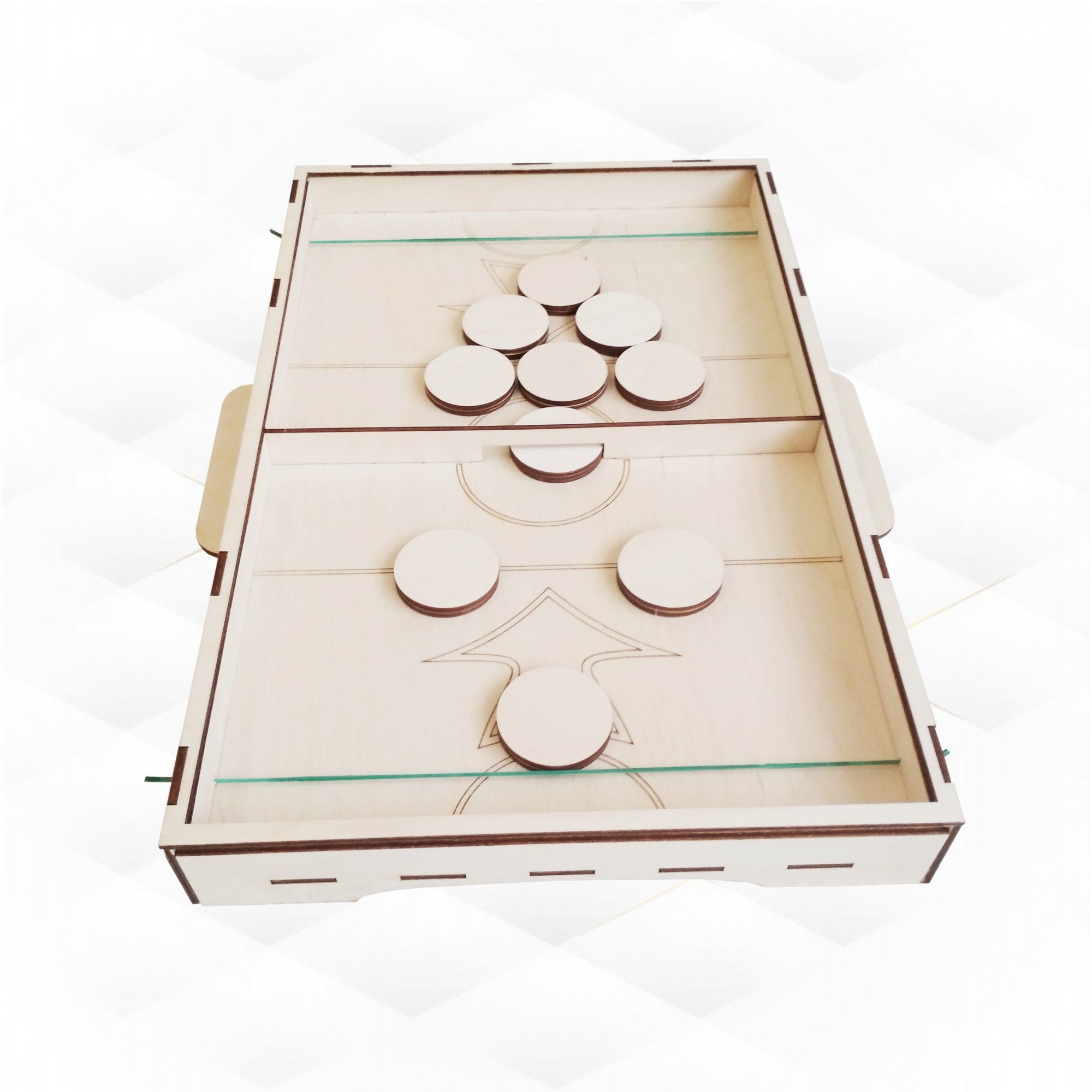 Board game air hockey svg dxf files for laser cutting toy 3D model 3D ...