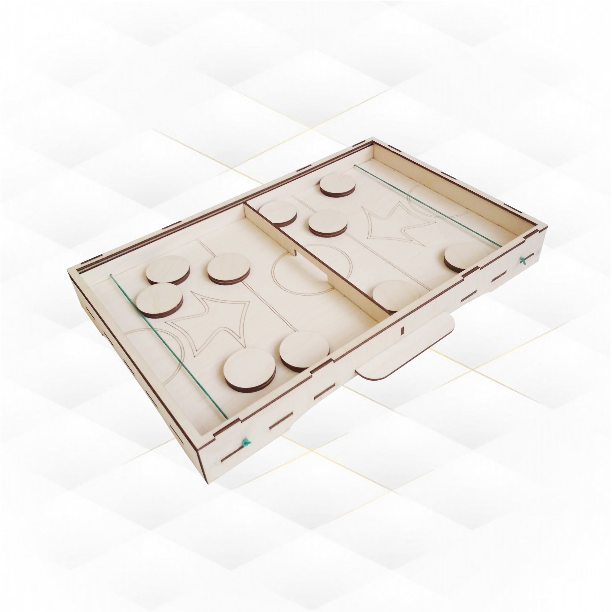Board game air hockey svg dxf files for laser cutting toy 3D model 3D ...