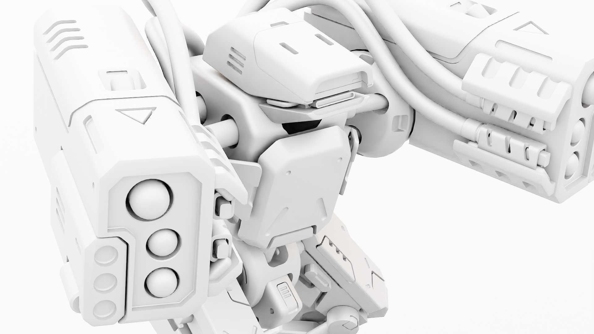 MILITARY BOT B-450 RIGGED 3D model rigged | CGTrader