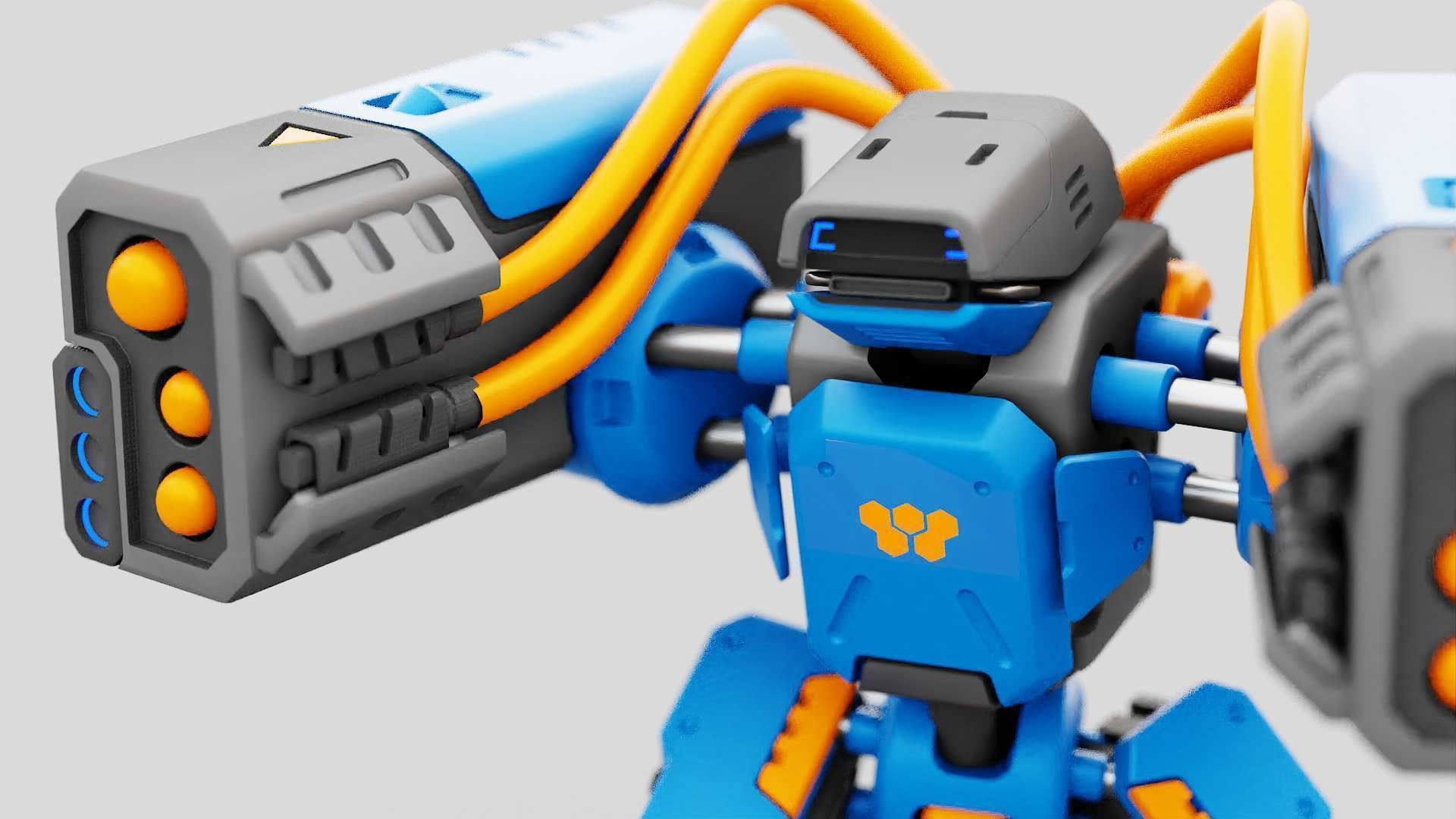 MILITARY BOT B-450 RIGGED 3D model rigged | CGTrader