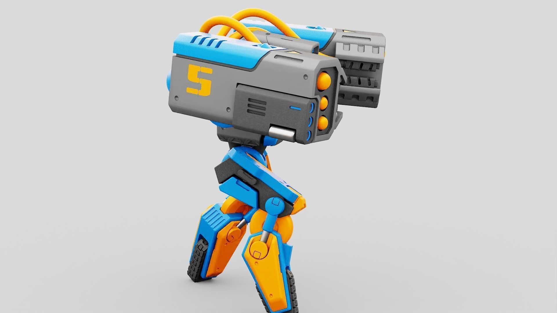 MILITARY BOT B-450 RIGGED 3D model rigged | CGTrader