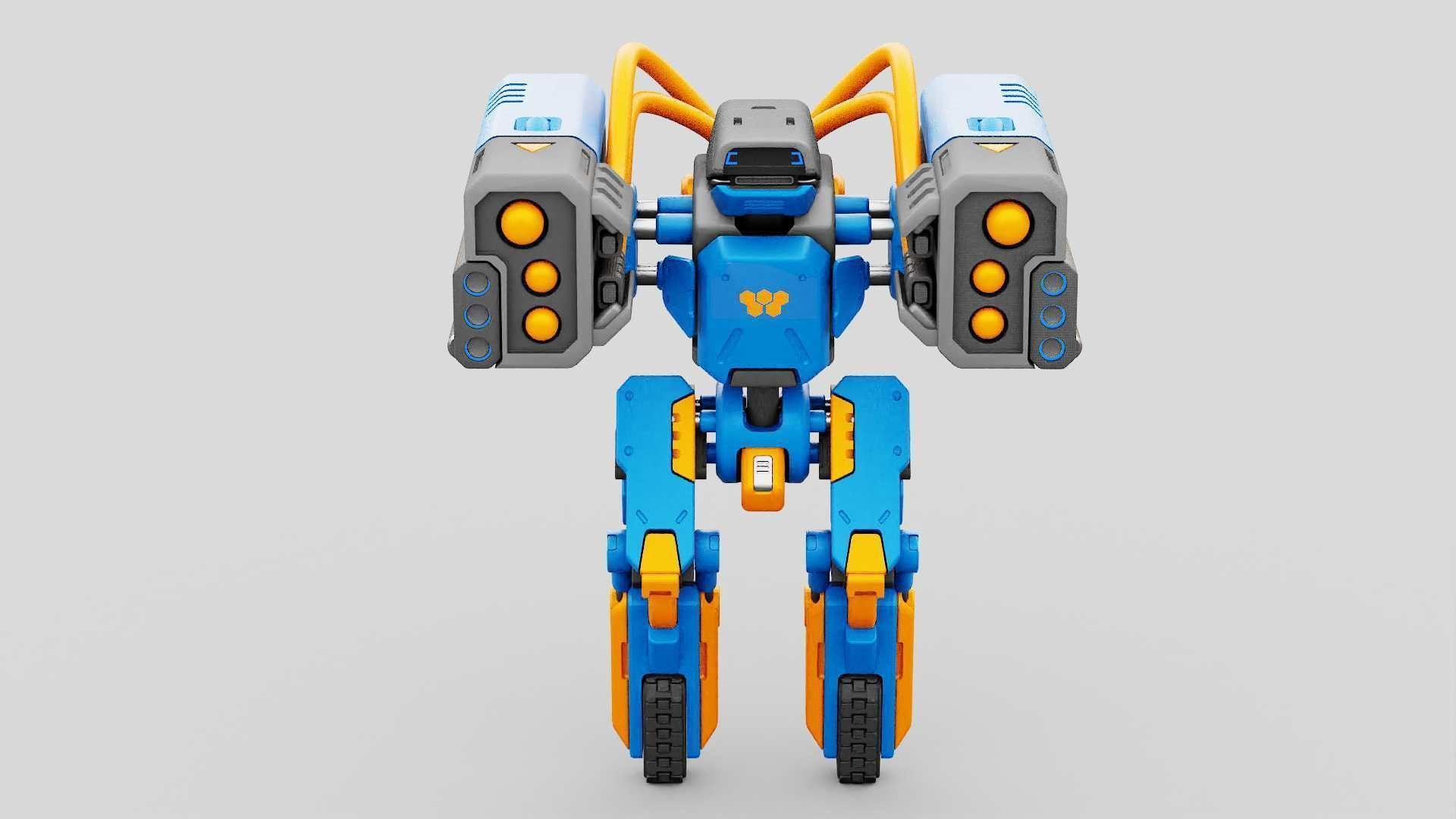 MILITARY BOT B-450 RIGGED 3D model rigged | CGTrader