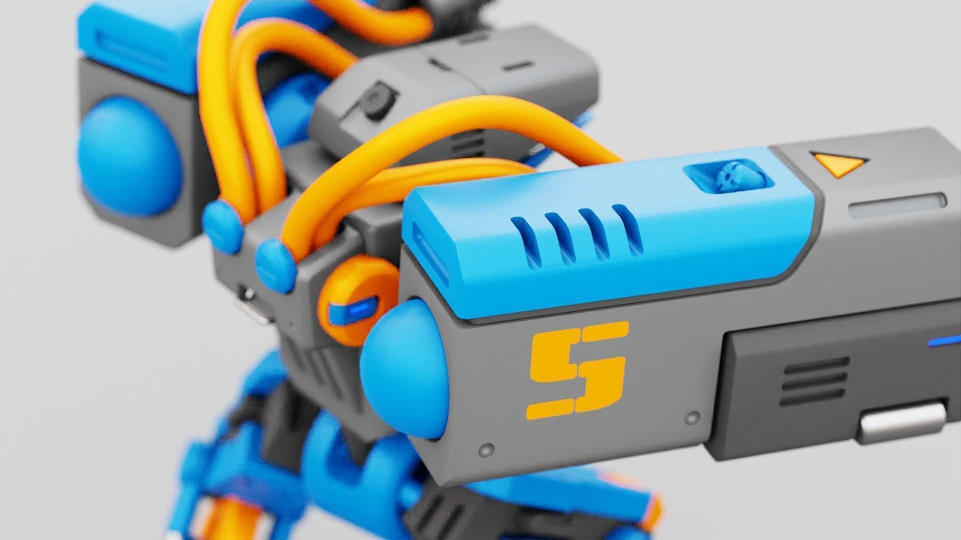 MILITARY BOT B-450 RIGGED 3D model rigged | CGTrader