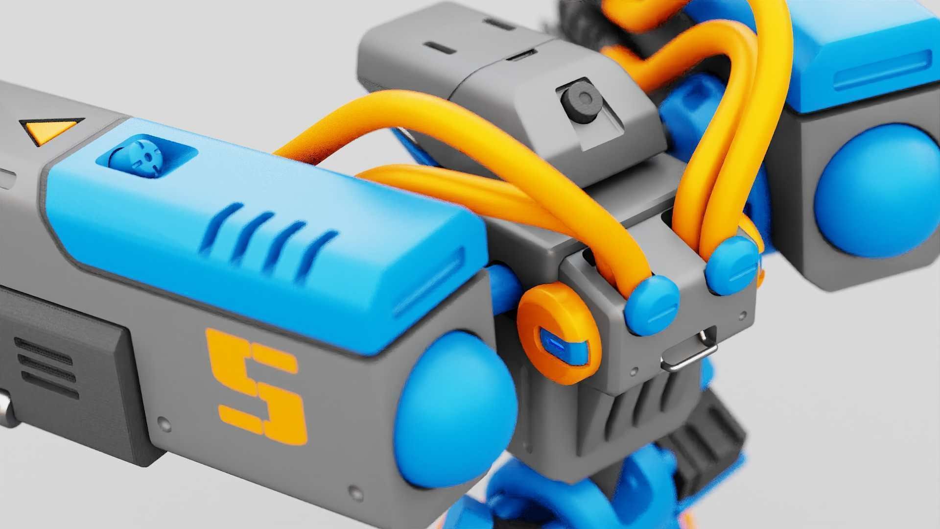 MILITARY BOT B-450 RIGGED 3D model rigged | CGTrader