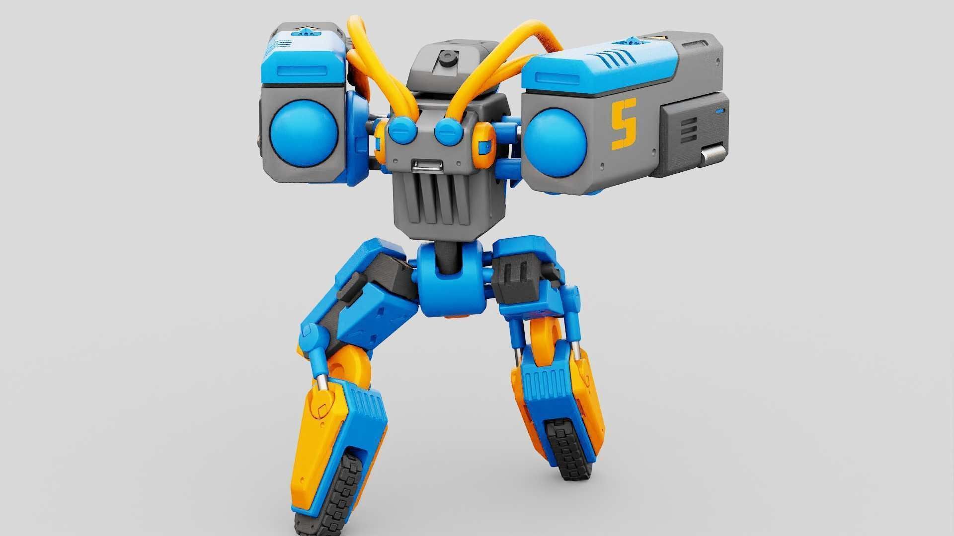 MILITARY BOT B-450 RIGGED 3D model rigged | CGTrader