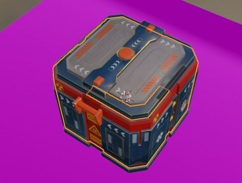 3D model Sci Fi Stylized Spaceship Box VR / AR / low-poly | CGTrader
