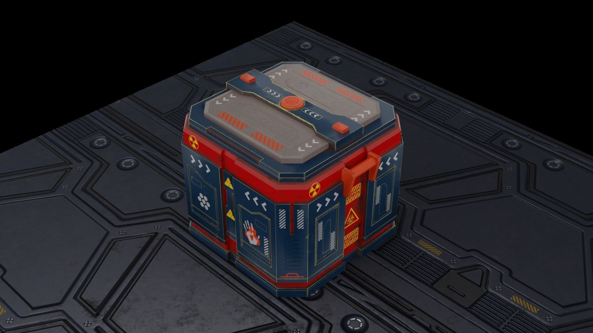 3D model Sci Fi Stylized Spaceship Box VR / AR / low-poly | CGTrader