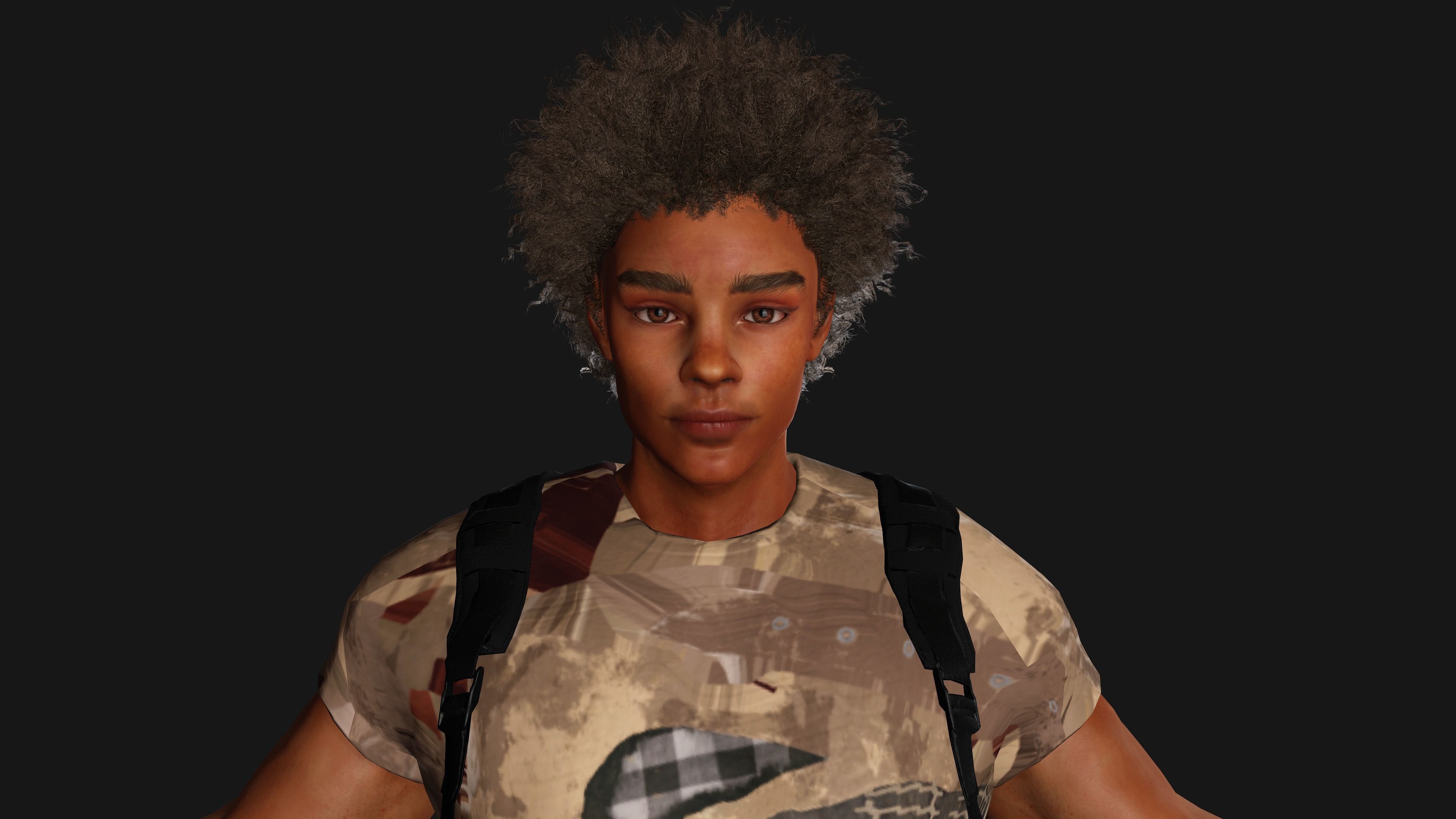 3D model AAA 3D MODEL AFRO NEGRO MALE - RIGGED GAME READY CHARACTER VR ...