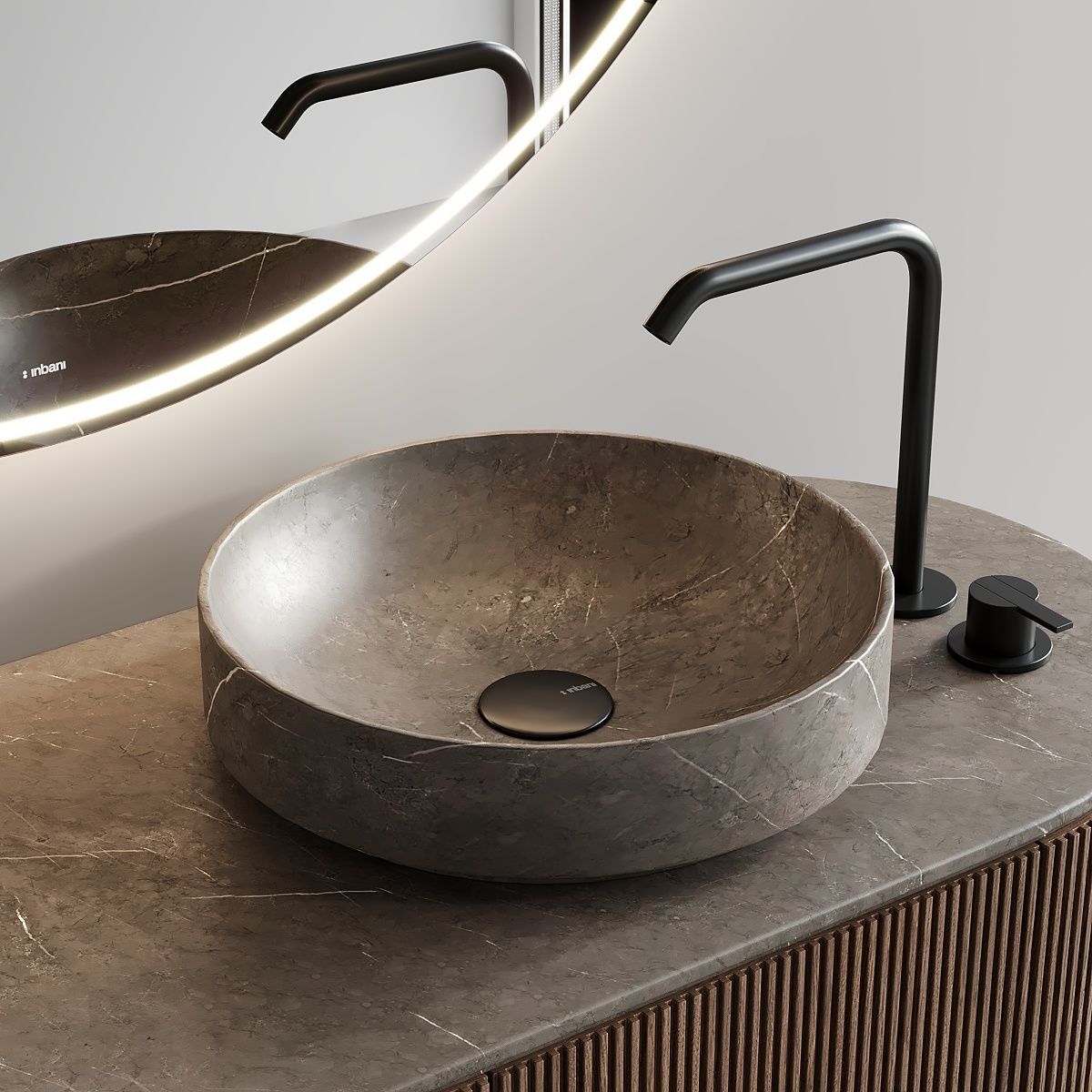 Inbani Grate Vanity Unit Set 10 3D model | CGTrader