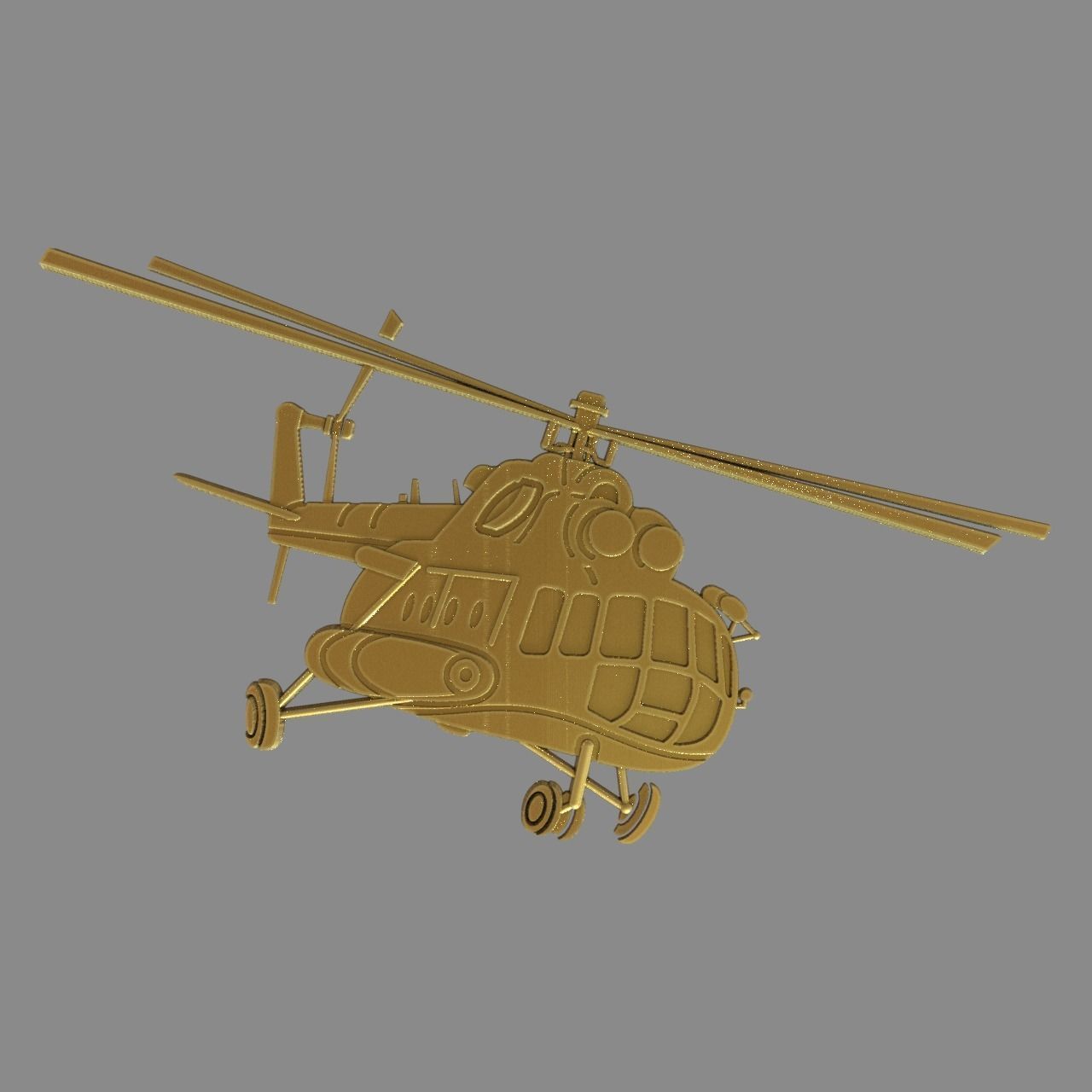 MI 8 helicopter side view 3D model 3D printable | CGTrader