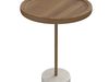 Roya KD Teak Side End Table Marble Base 3D model | CGTrader