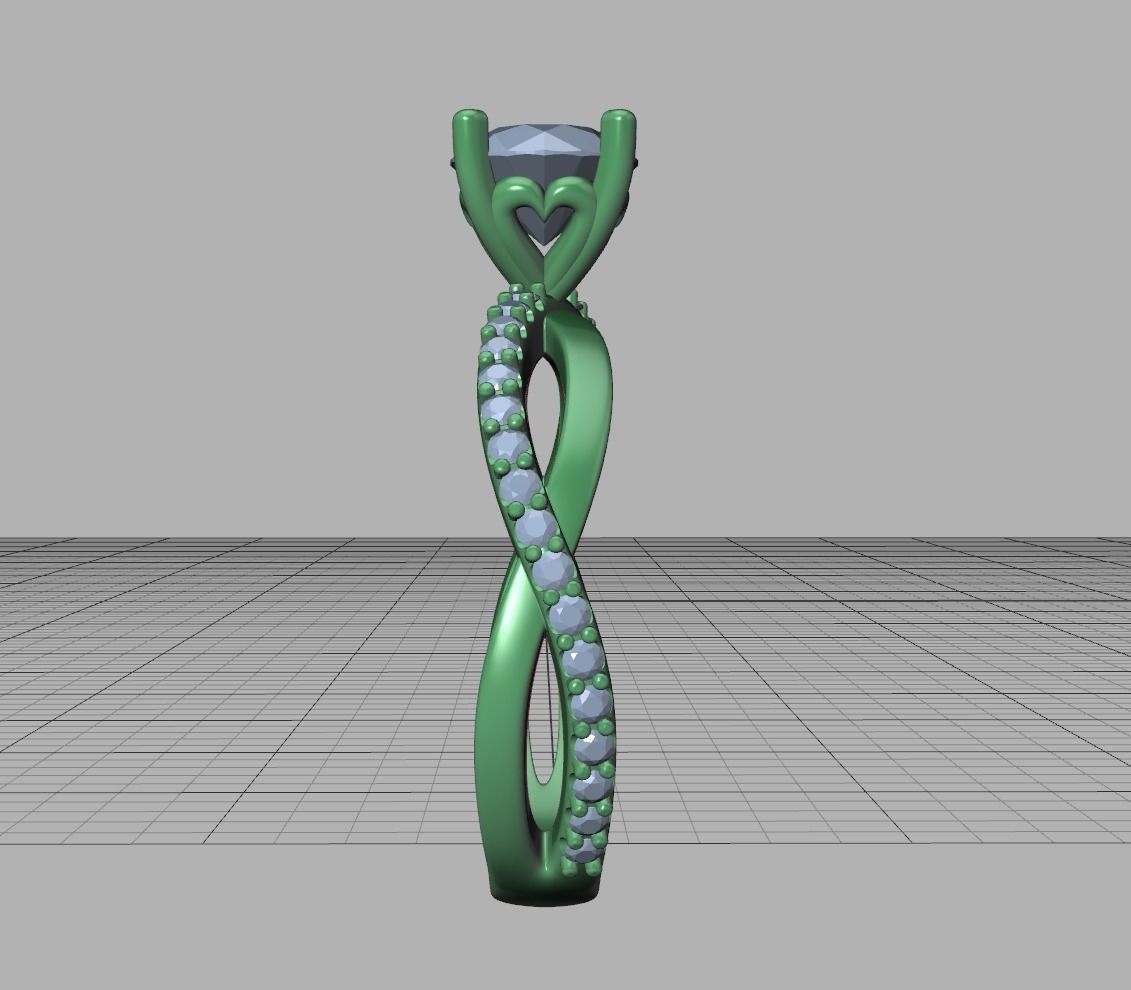 1ct Engagement Ring Sofia Infinity Love ring 3dmodel 3D model 3D printable | CGTrader