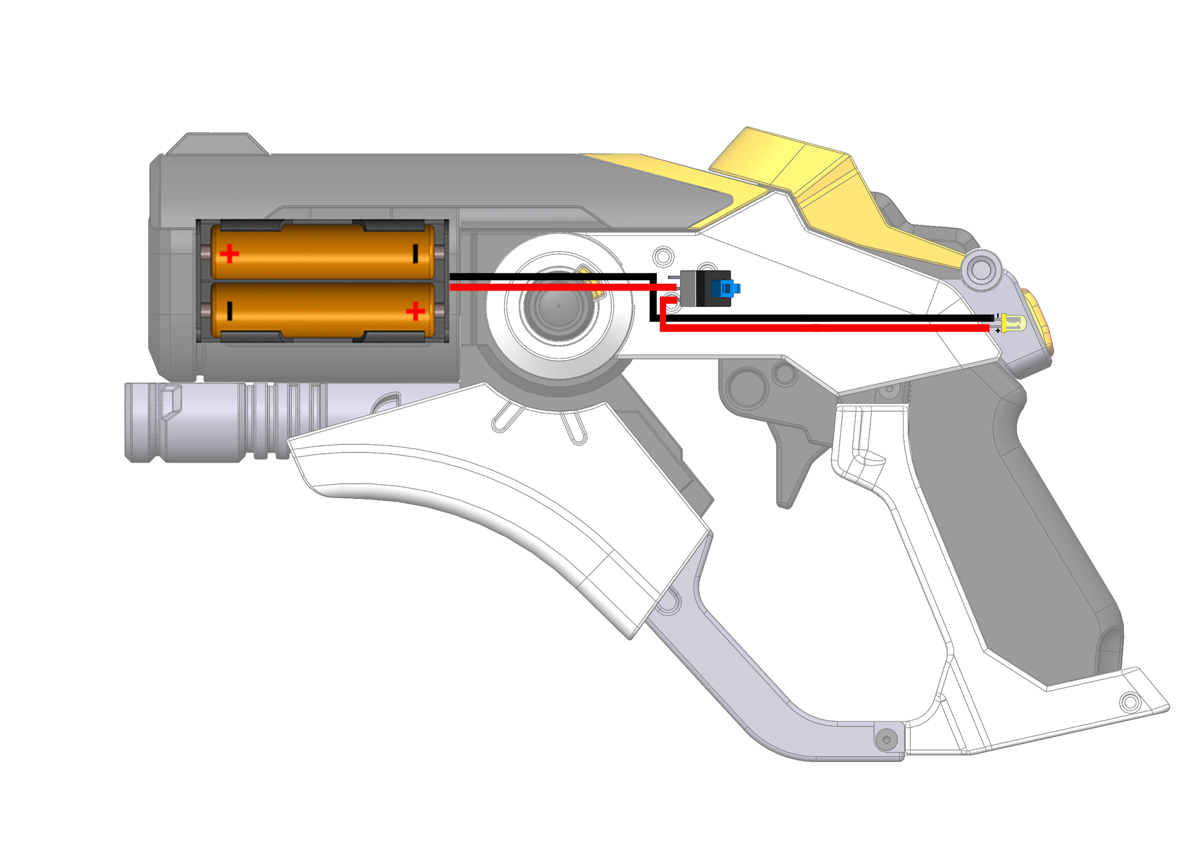Mercy Blaster 3 Skins - Overwatch - Commercial - STL 3D model 3D ...