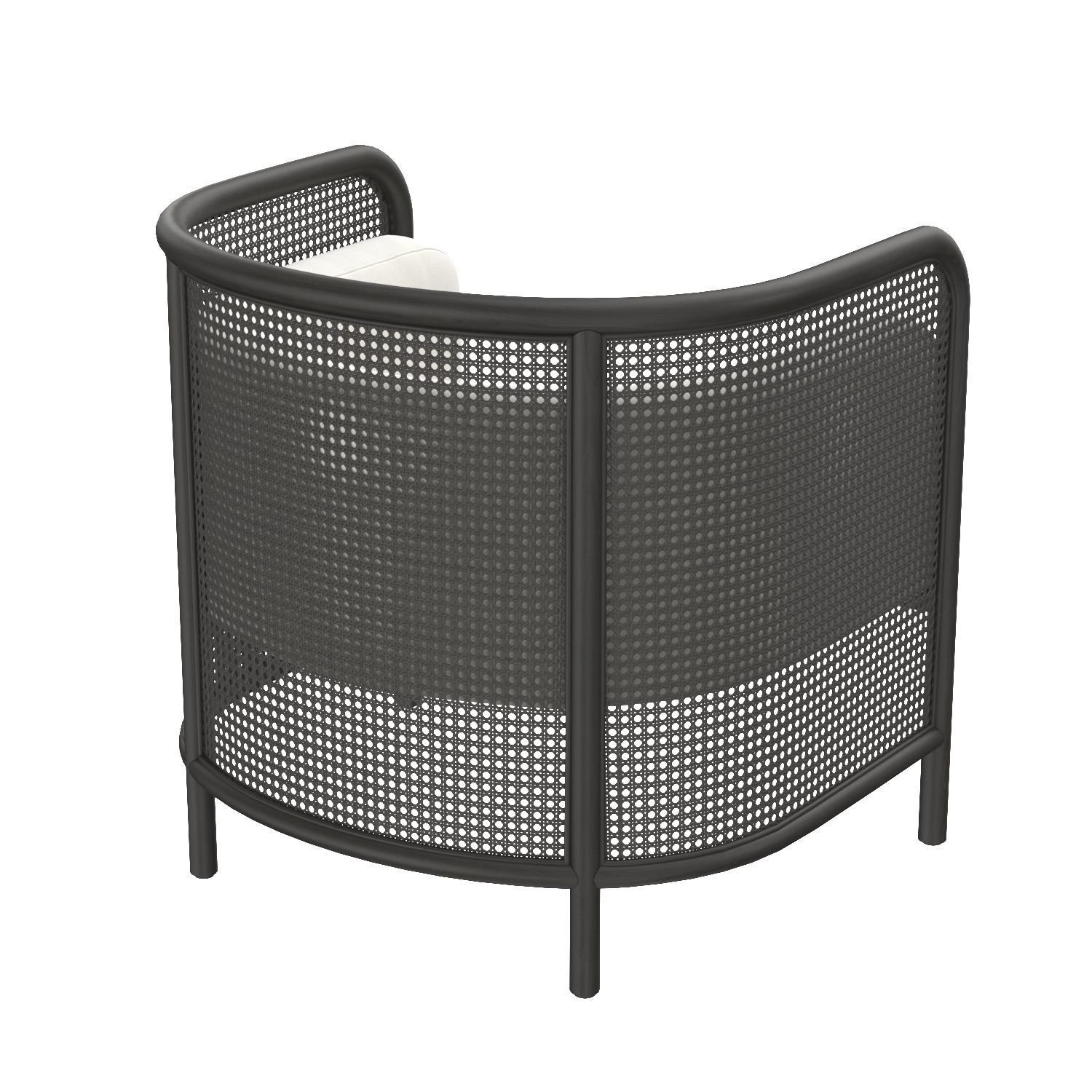 Fields Cane Black And White Chair 3D model | CGTrader