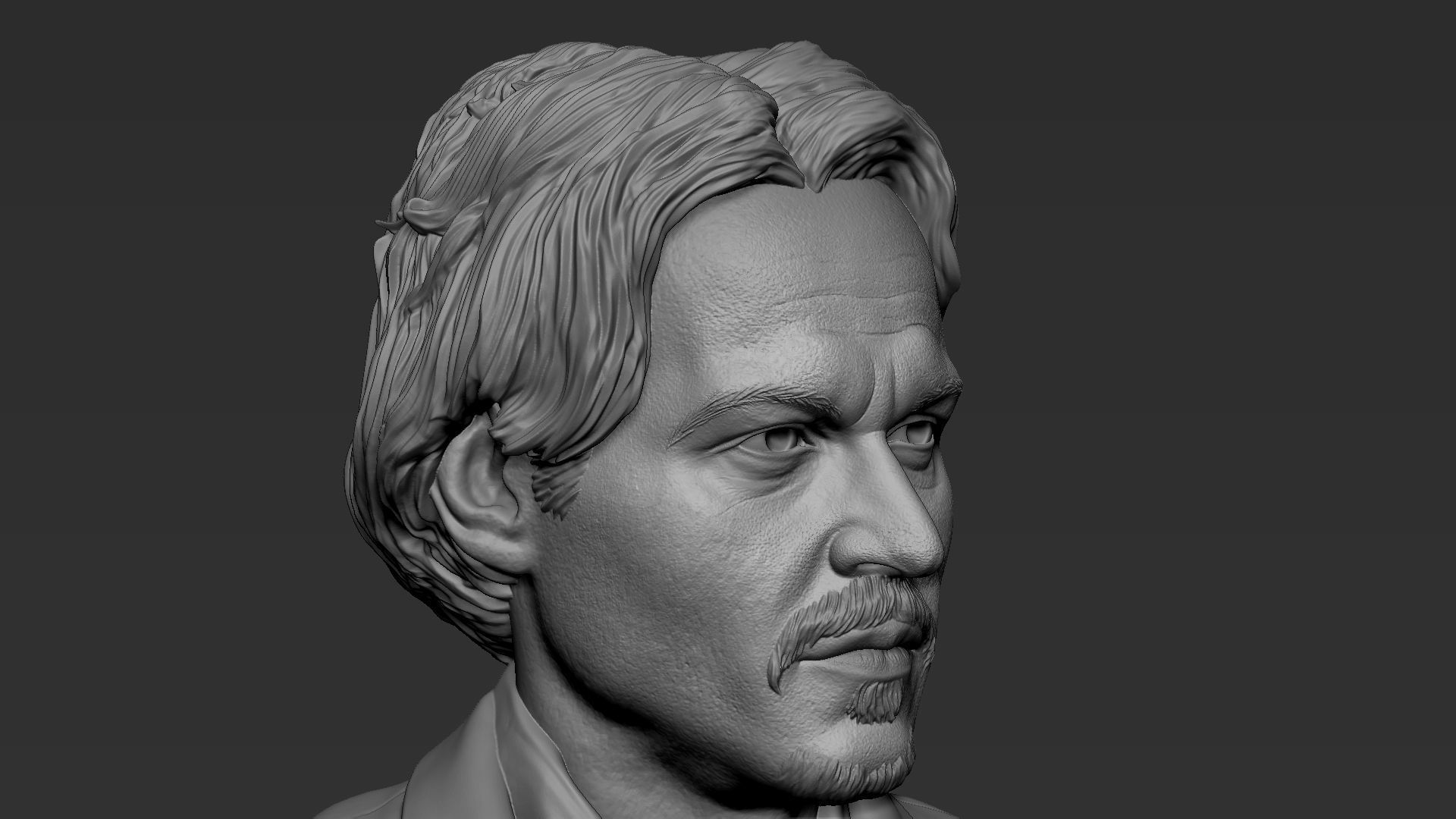 Johnny Depp 3D model 3D printable | CGTrader